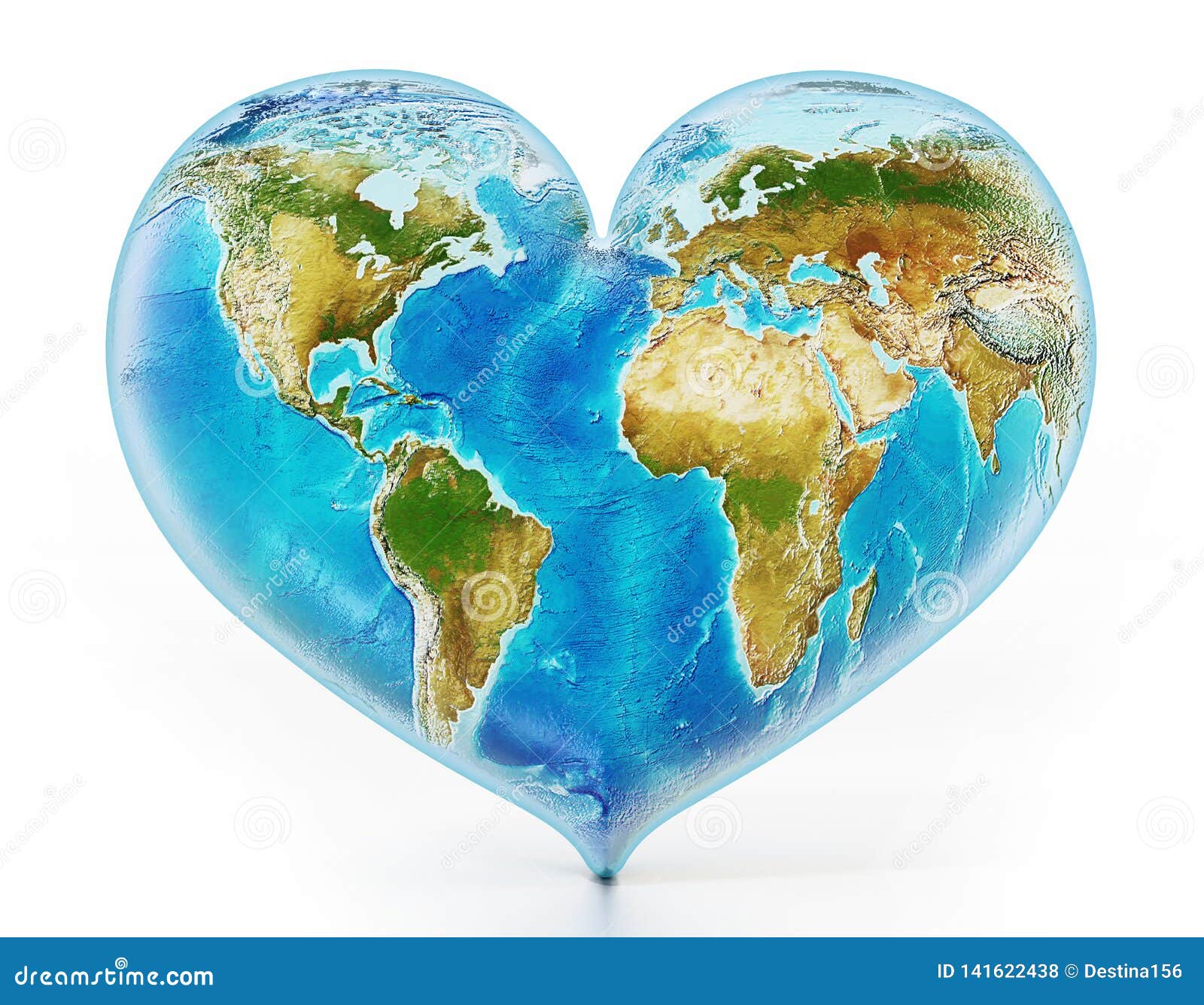 Heart Shaped World Map