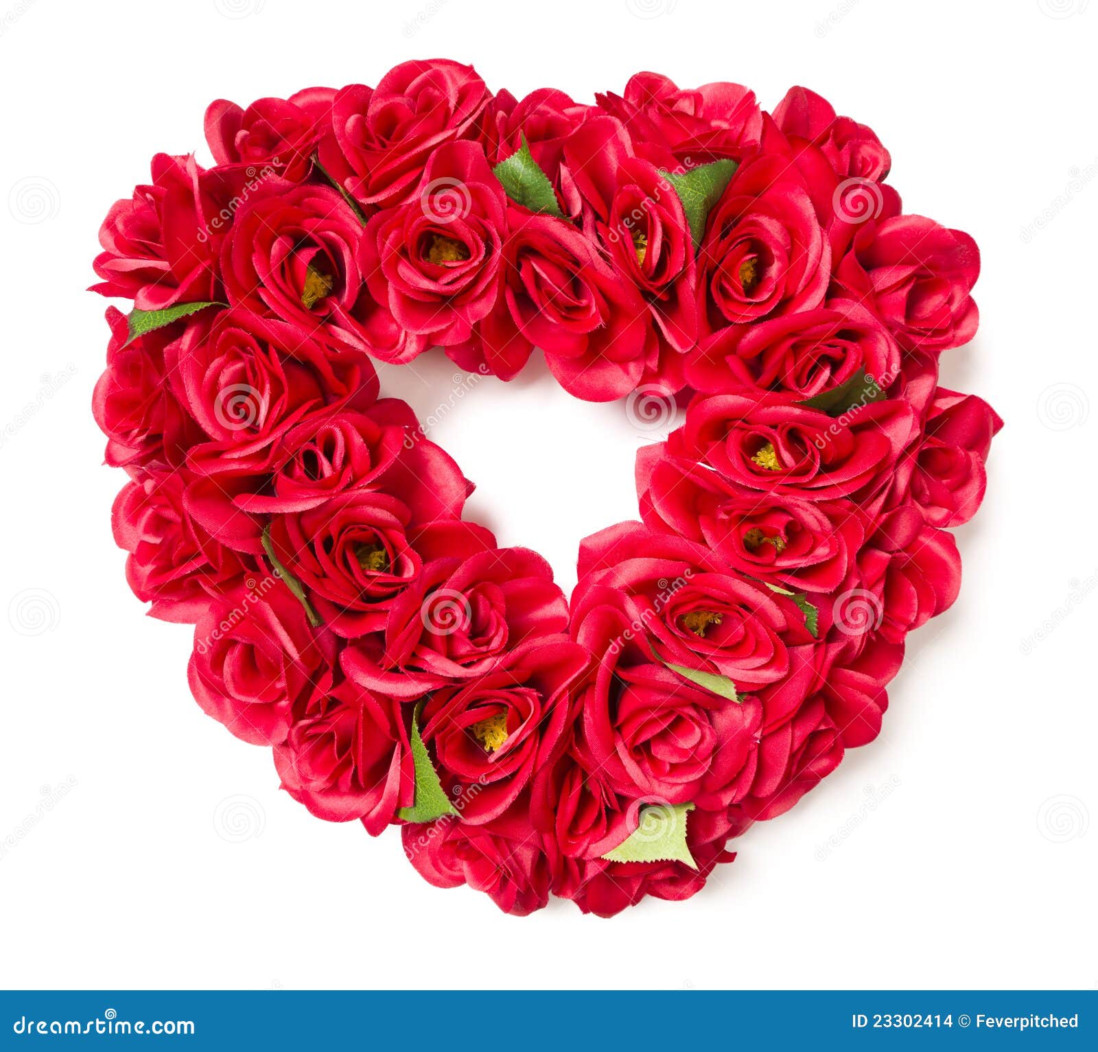 Heart Shaped Red Rose Arrangement on White Stock Photo - Image of ...