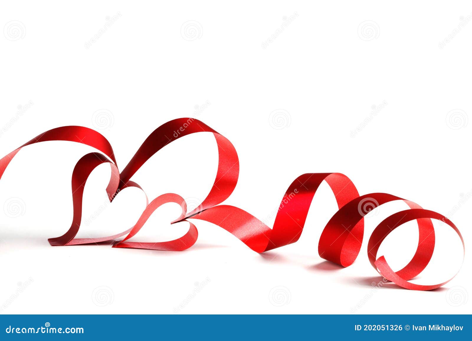 Heart shaped ribbon stock photo. Image of card, love - 202051326