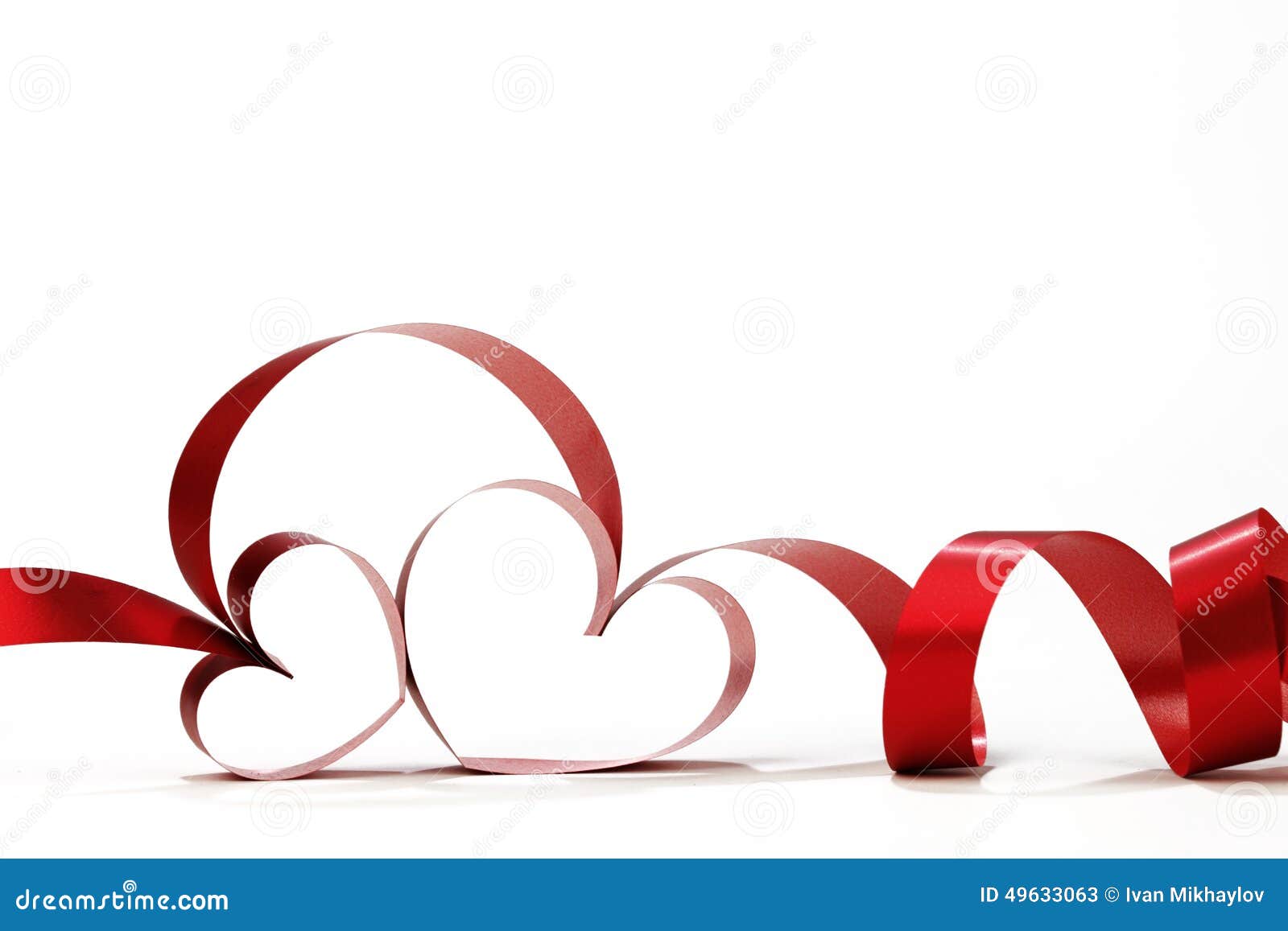 Heart shaped ribbon stock image. Image of romantic, valentine - 49633063