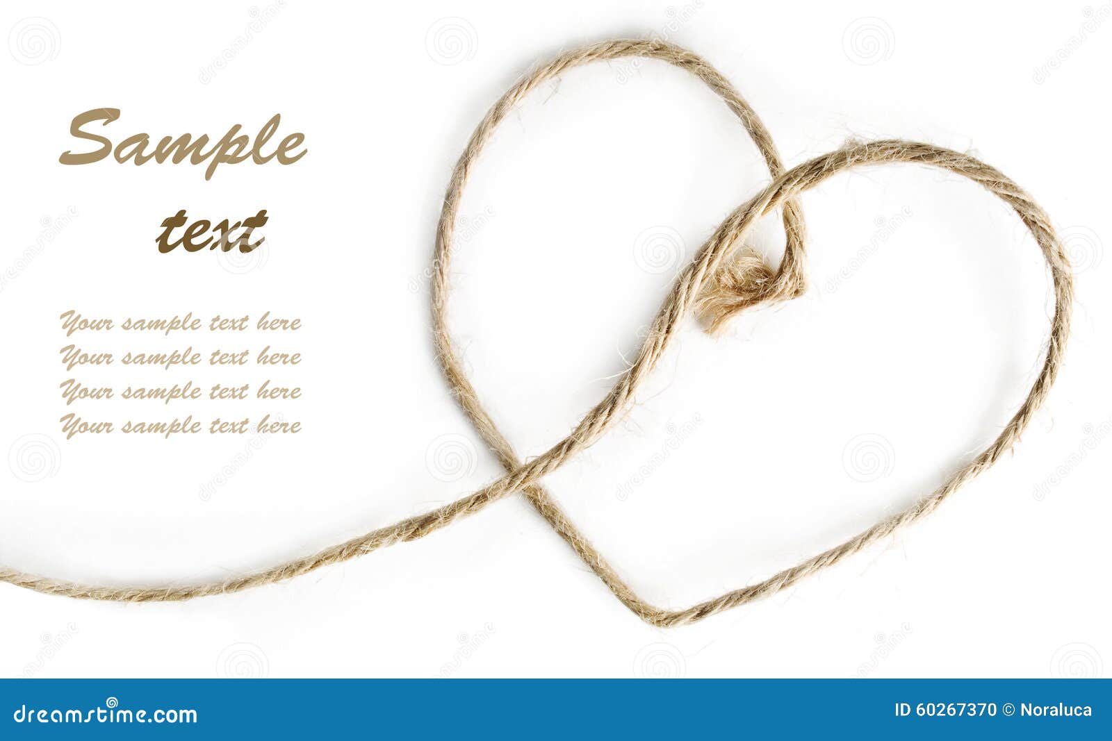 Heart shaped rope on white stock photo. Image of ideas - 60267370
