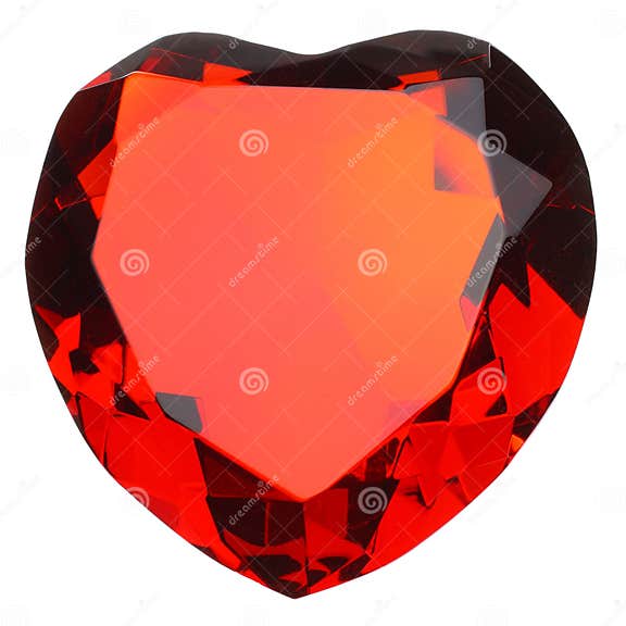 Heart Shaped Ruby Gemstone stock image. Image of love - 8010759