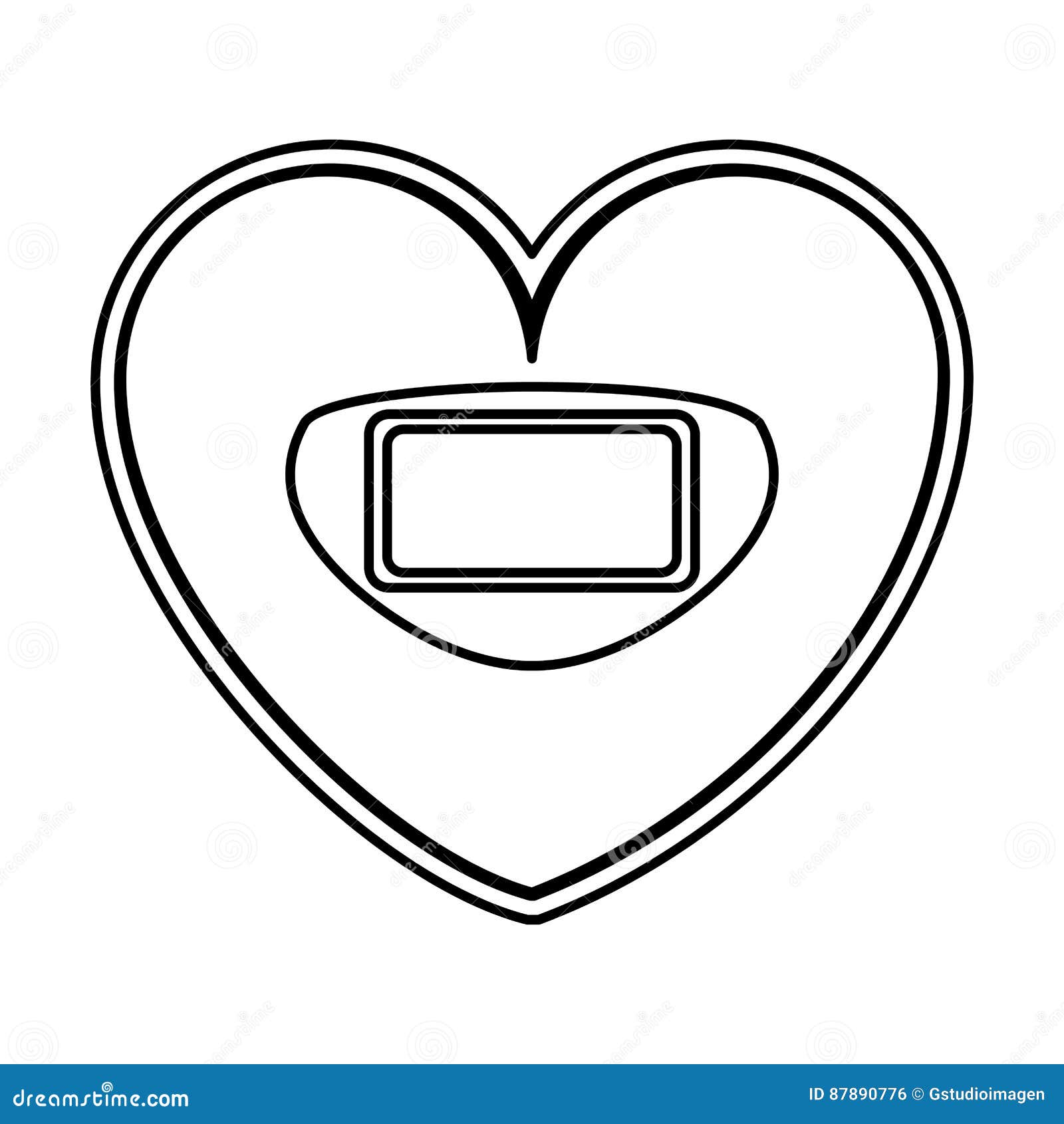 Heart Shaped Scale Balance Digital Icon Stock Vector - Illustration of ...