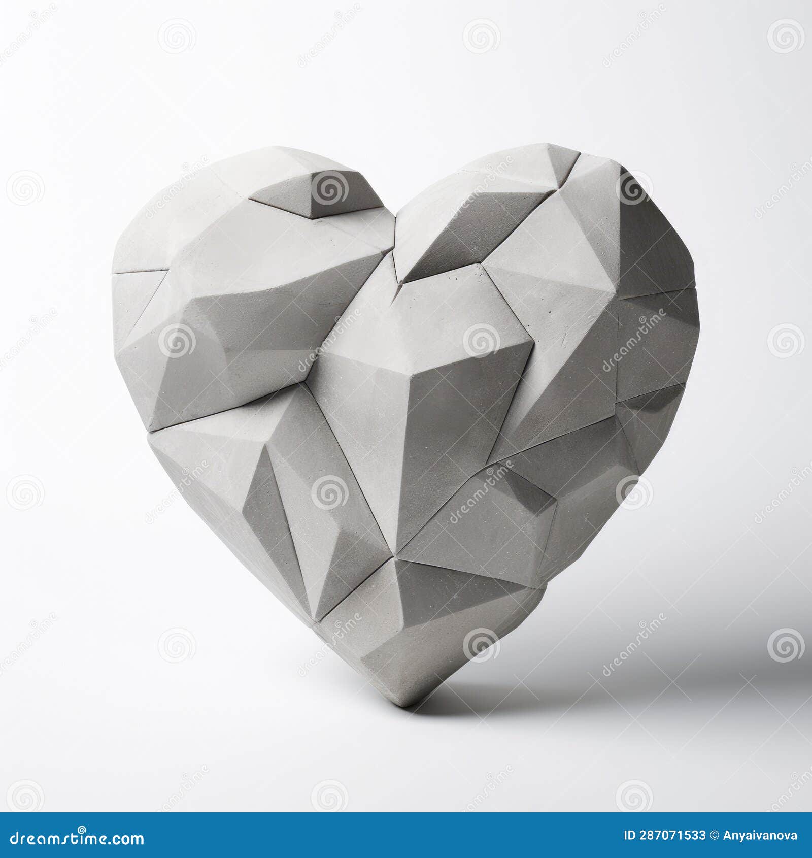 A Heart Shaped Sculpture Made Out of Concrete. Stock Illustration ...