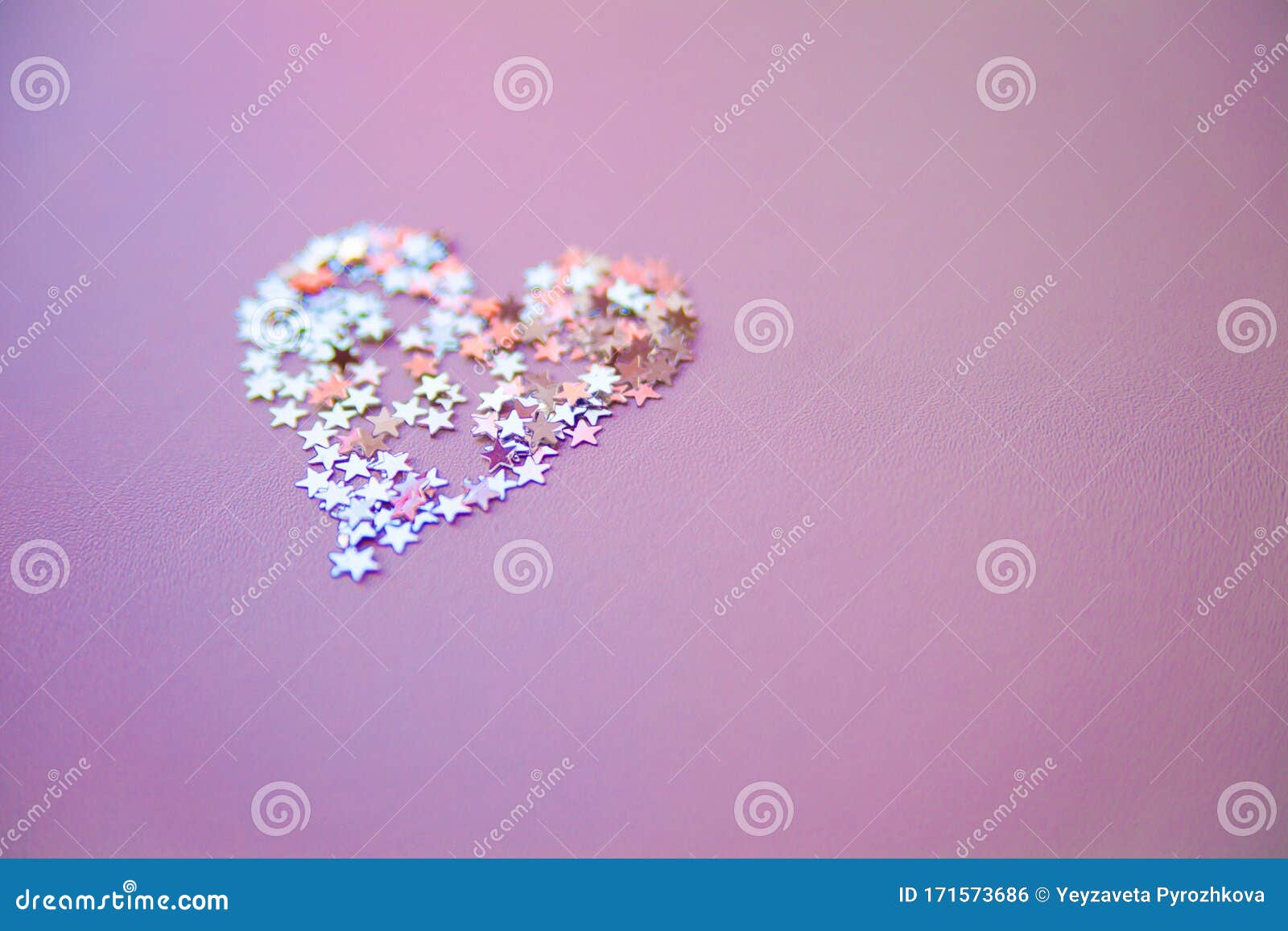 Heart-shaped sequins stock photo. Image of design, bright - 171573686