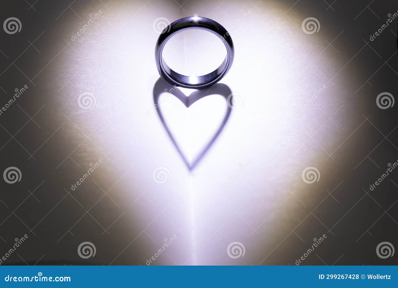 Heart Shaped Shadow from a Round Ring Stock Photo - Image of marriage ...