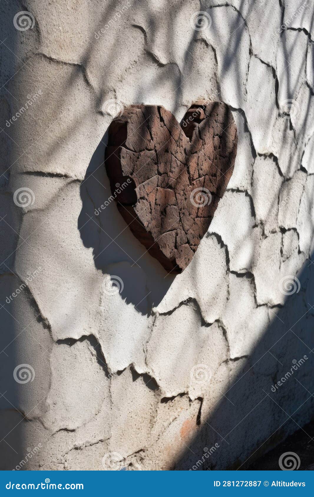 Heart-shaped Shadow on a Textured Wall Stock Illustration ...
