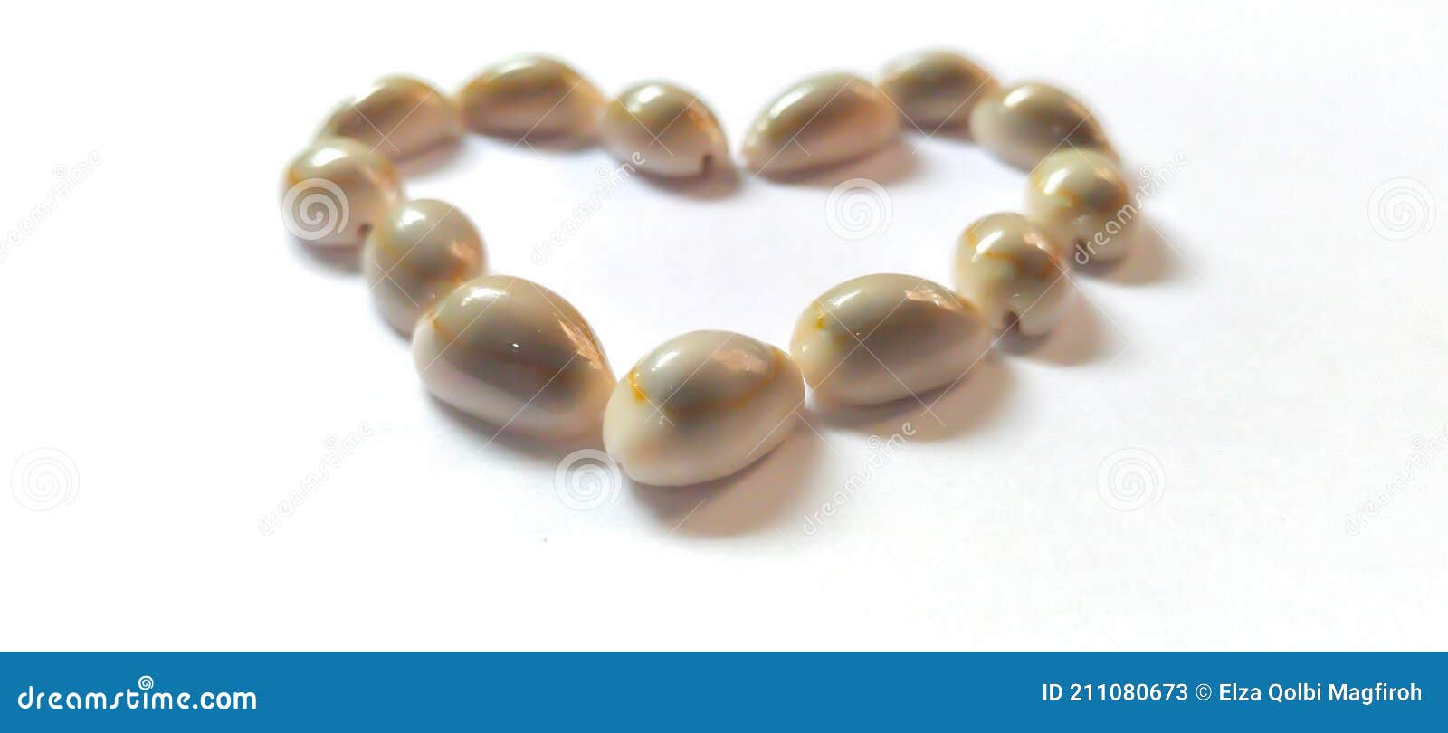 Heart Shaped Shells on White Stock Image - Image of marbled, simple ...