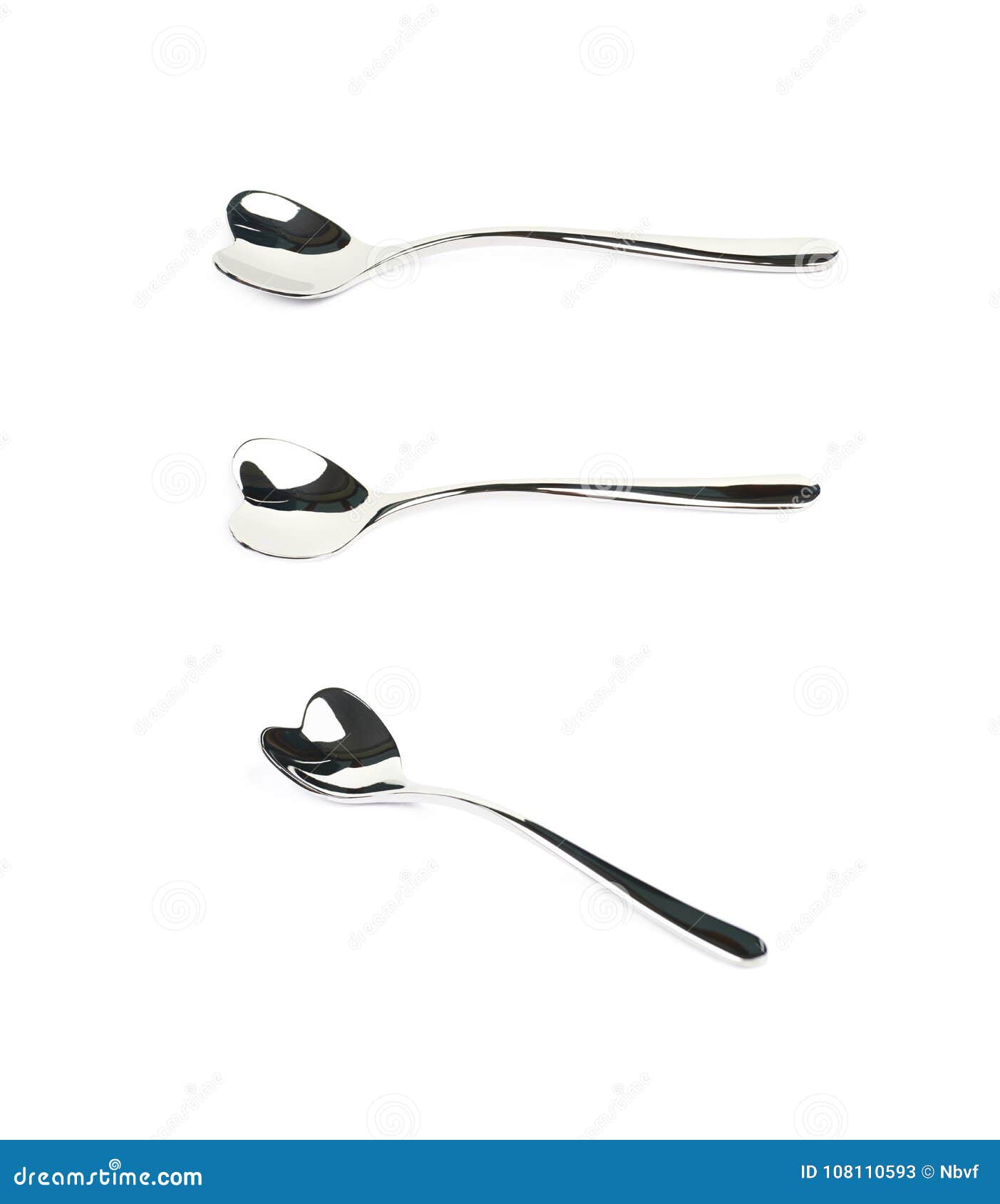 Heart Shaped Teaspoon Isolated Stock Image - Image of background, empty ...