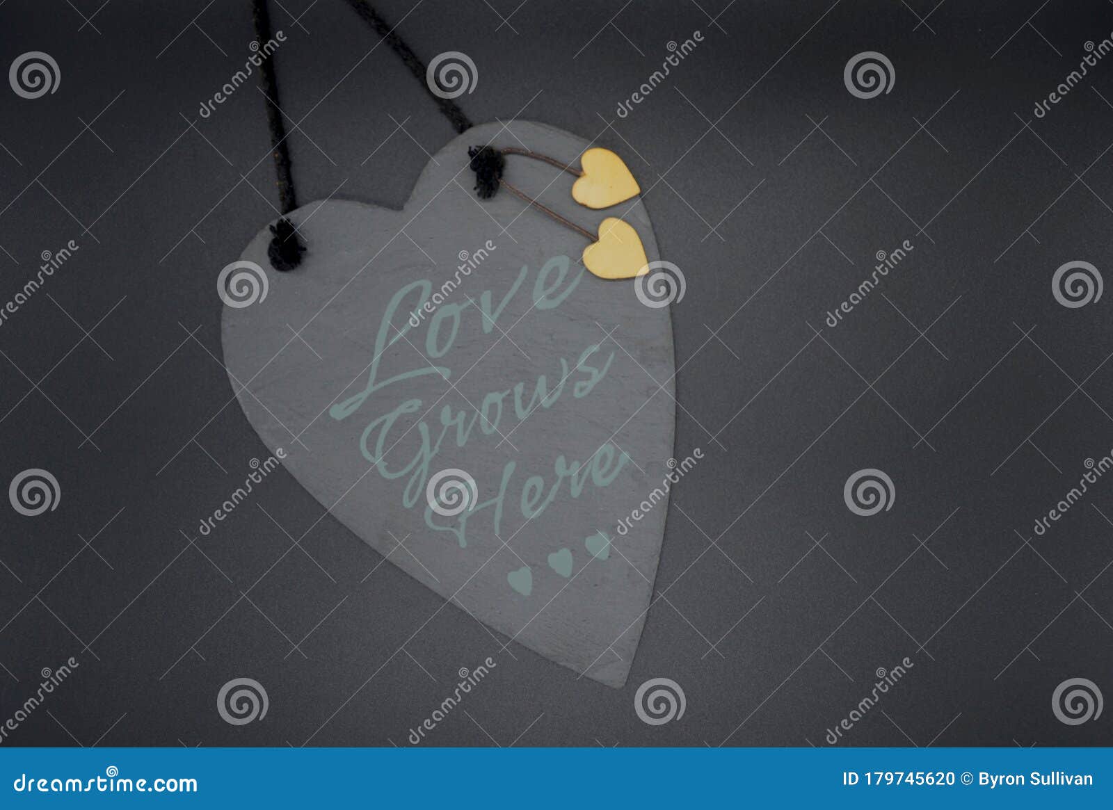 Heart Shaped Slate with Love Message Stock Photo - Image of love ...