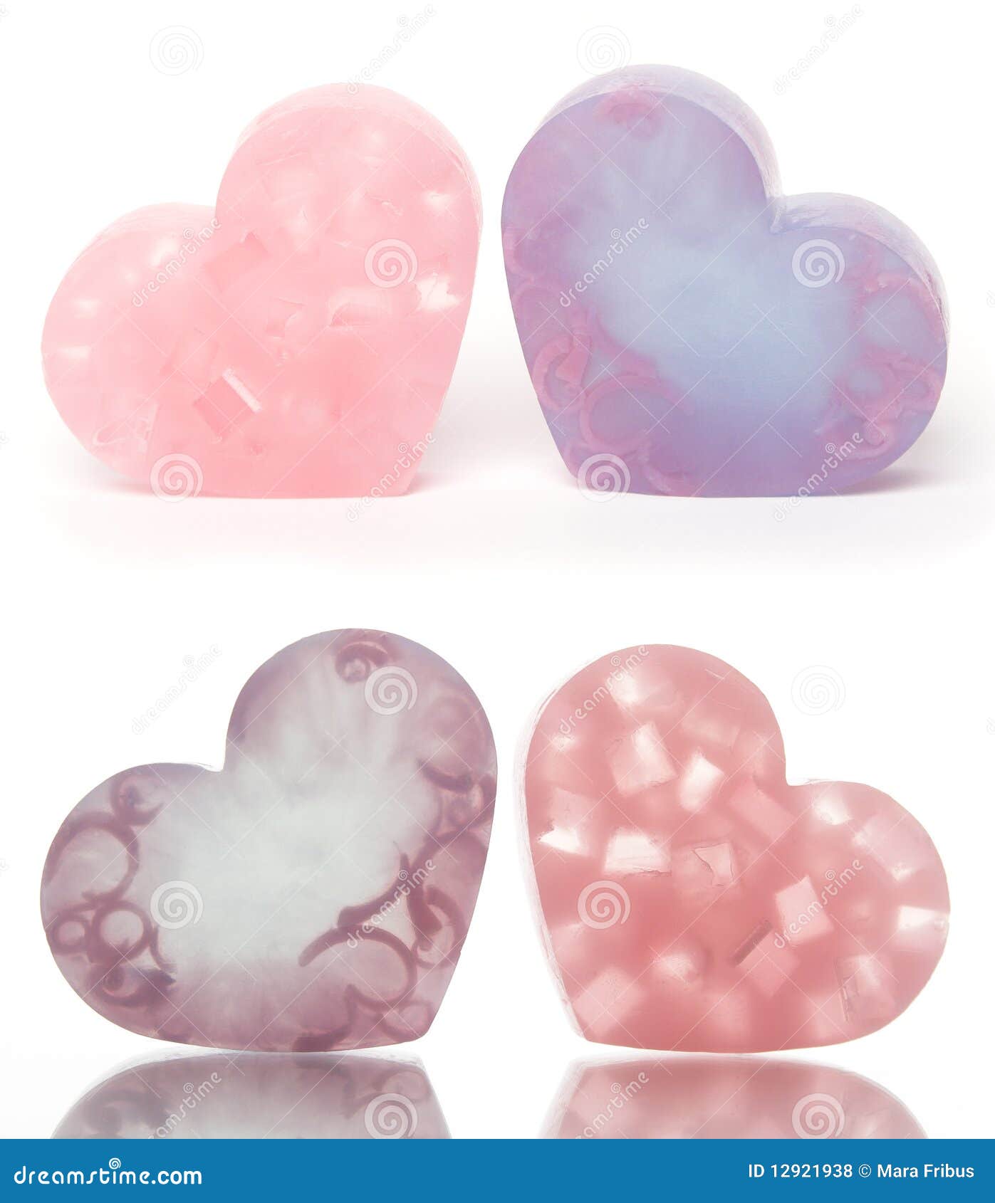 Heart-shaped soap bars stock photo. Image of heart, aromatherapy - 12921938