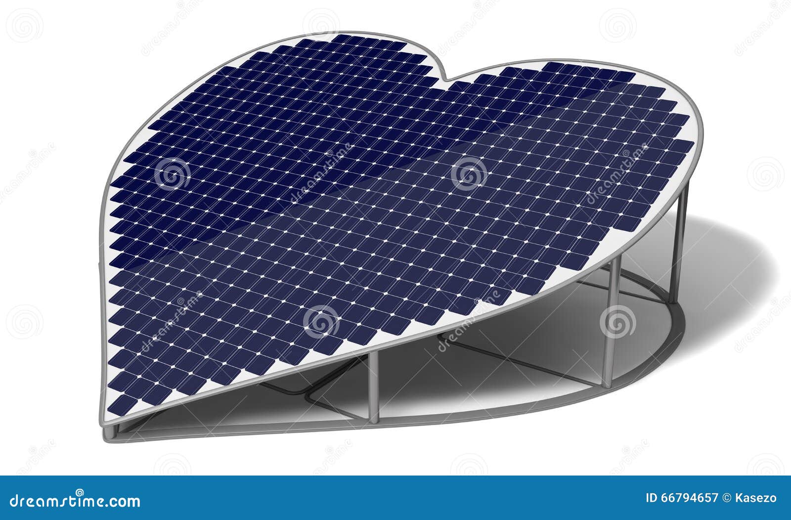 Heart shaped solar panel stock illustration. Illustration of ...