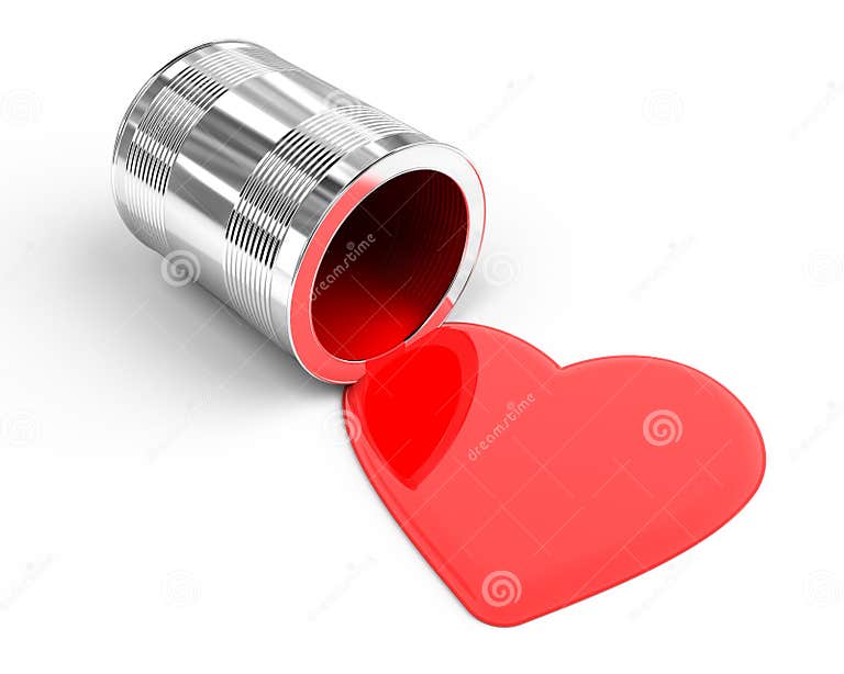 Heart shaped spilled paint stock illustration. Illustration of card ...