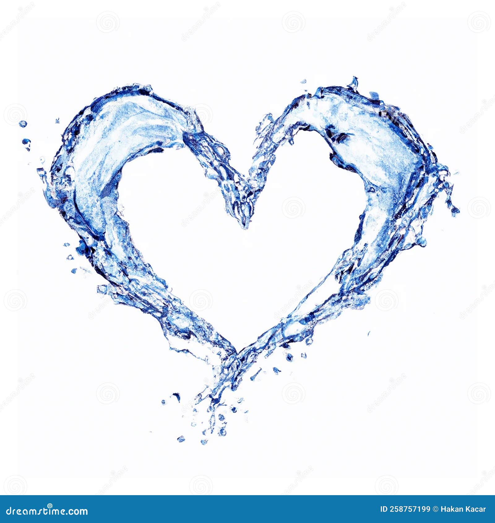 Heart Shaped Splash of Water Stock Illustration - Illustration of ...