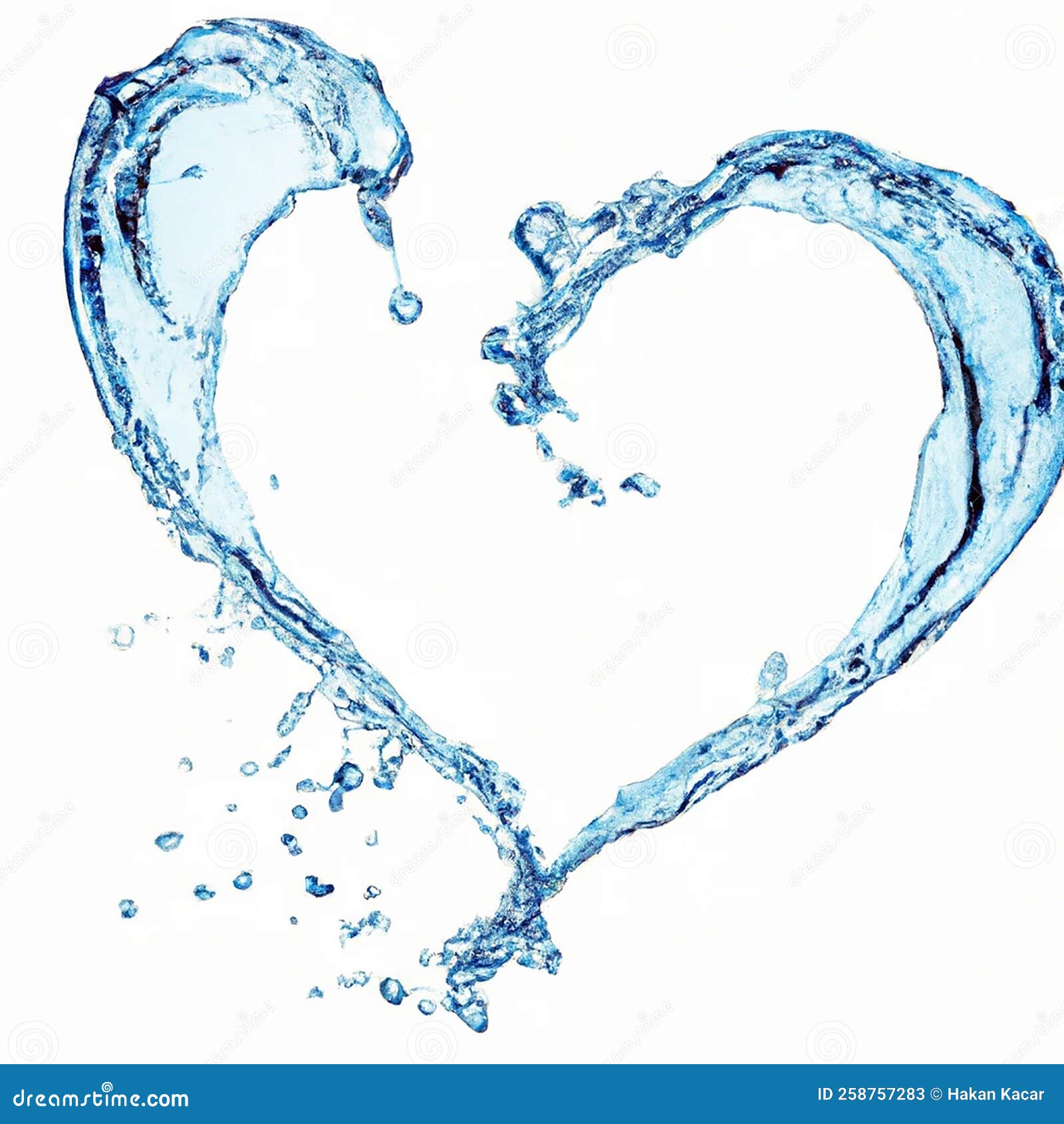 Heart Shaped Splash of Water Stock Image - Image of beauty, light ...