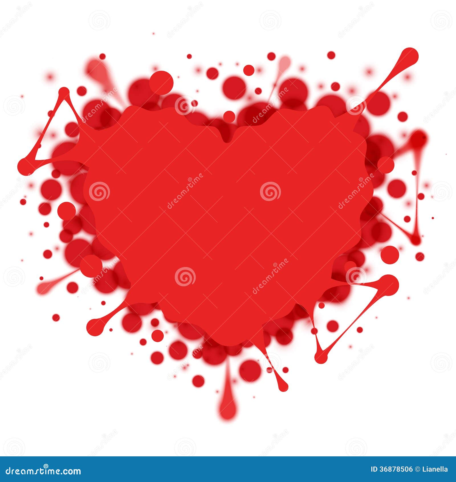 Heart-shaped Splash on White Stock Vector - Illustration of sign ...