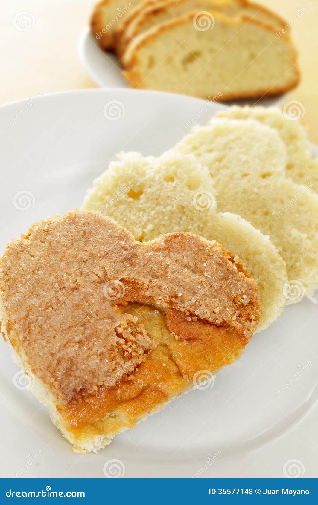 Heart-shaped sponge cake stock photo. Image of baked - 35577148