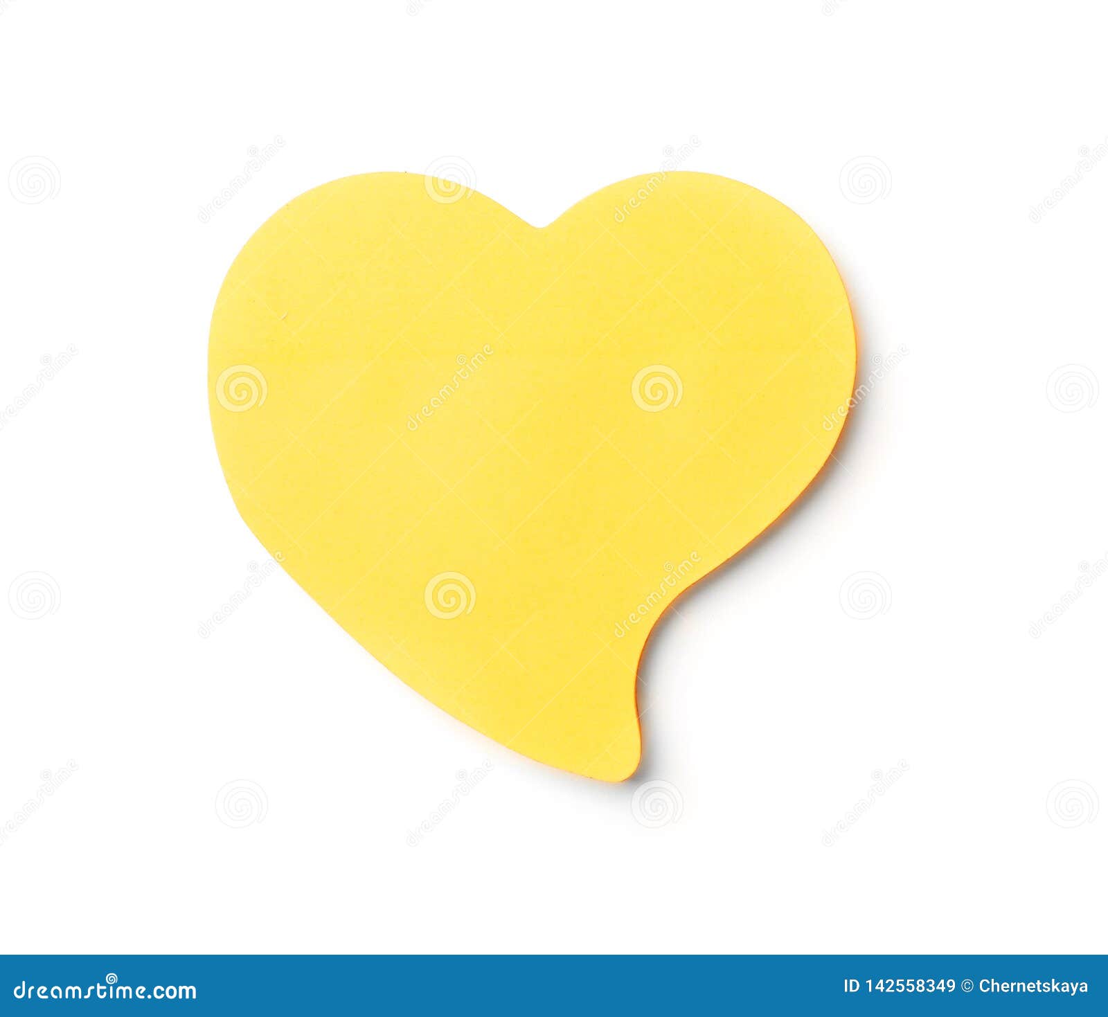 Heart Shaped Sticky Note on White Background Stock Image - Image of ...
