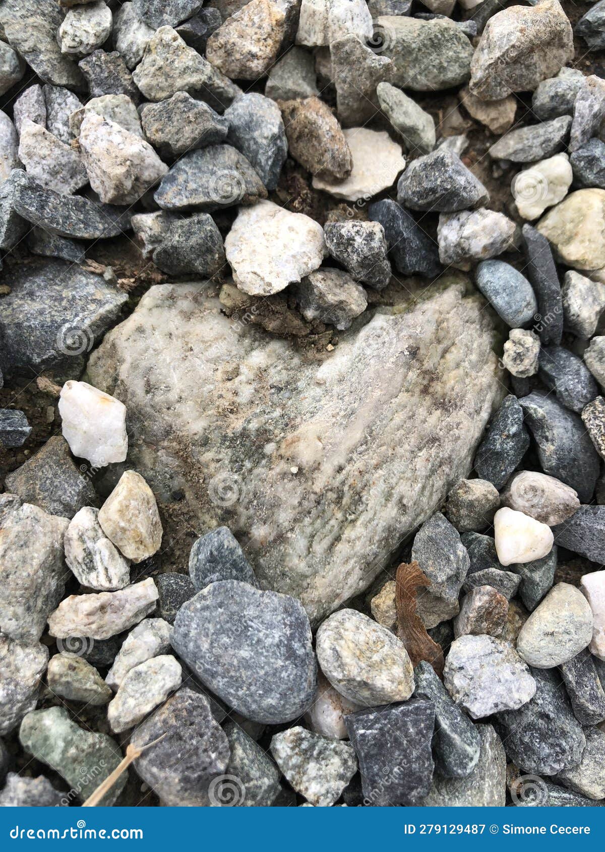 Heart Shaped Stone on the Ground Stock Image - Image of stonewall ...