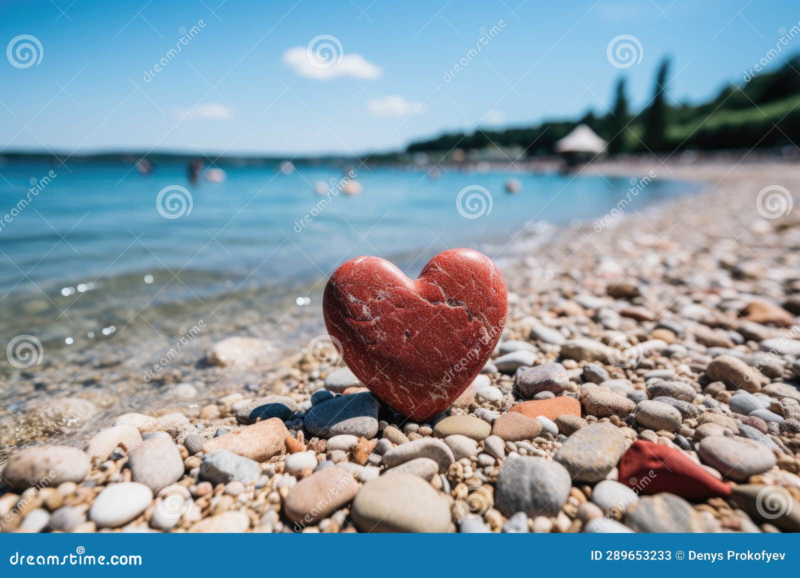 Heart Shaped Stone on Beach Stock Image - Image of holiday, stone ...