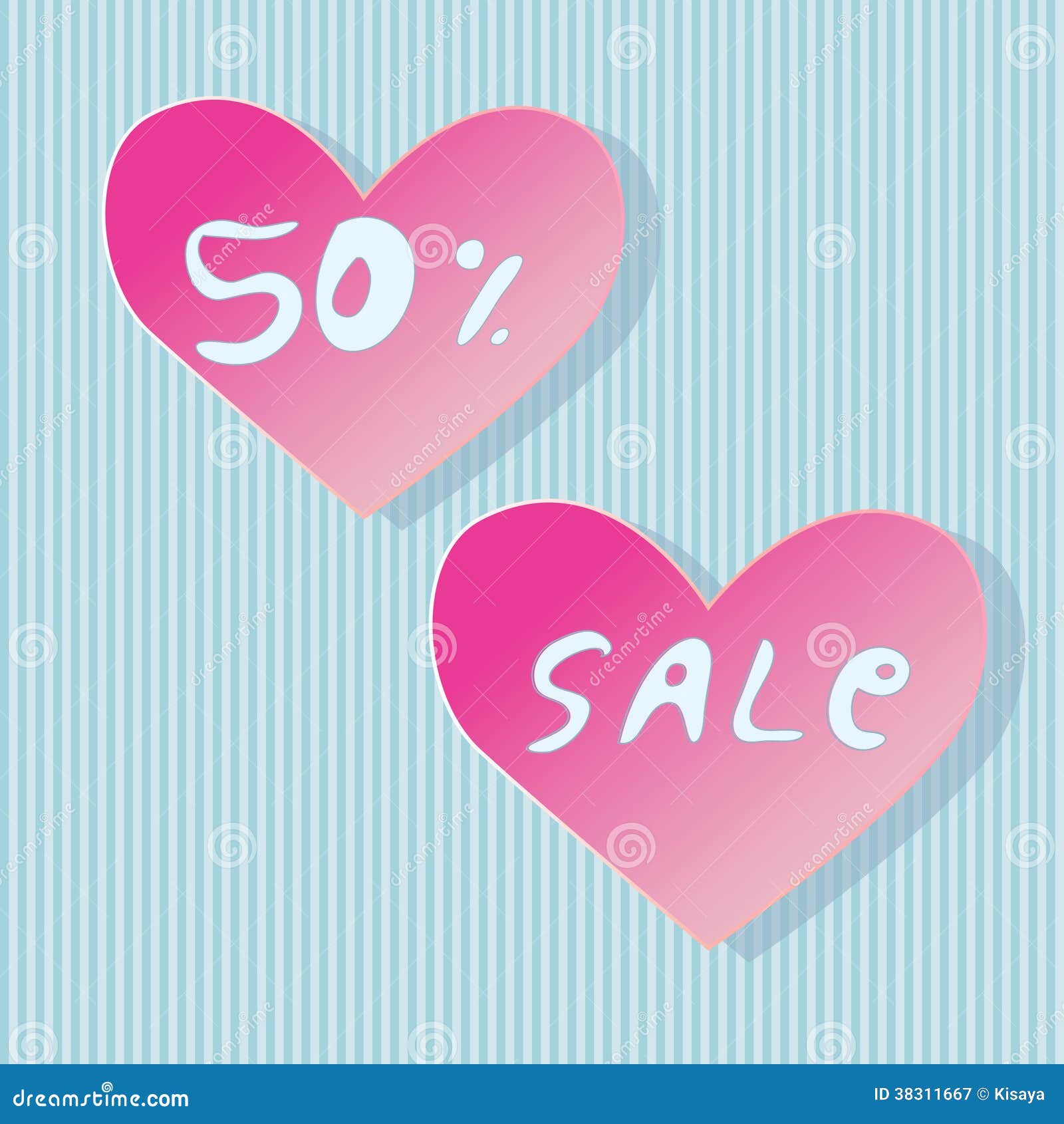Heart Shaped Store Sale Stickers Stock Vector - Illustration of ...