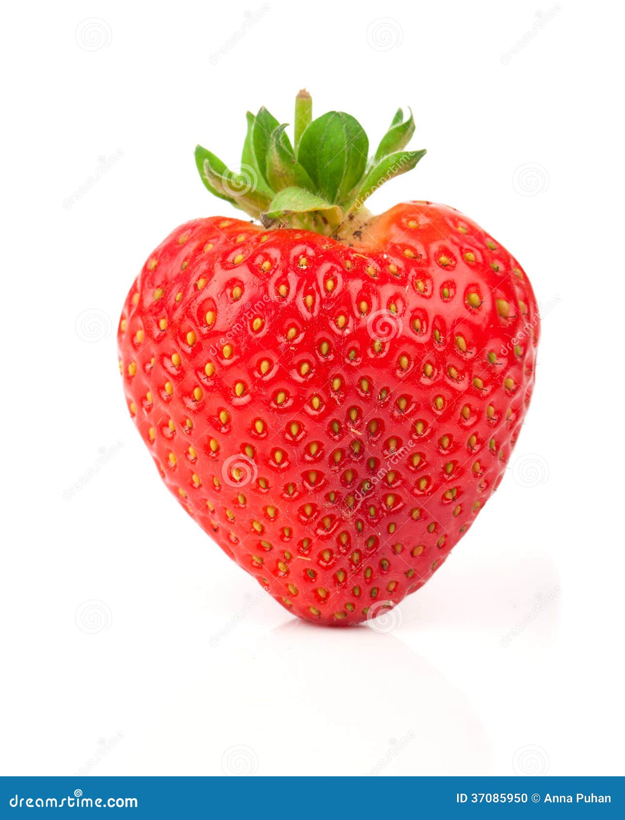 A heart shaped strawberry stock photo. Image of design - 37085950