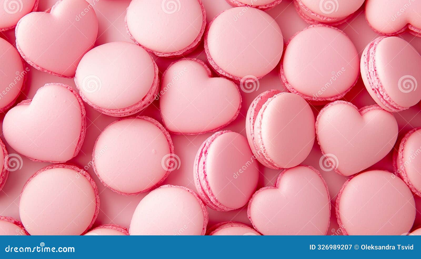 Heart Shaped Sweet Macarons, Pink Luxury Macarons Stock Image - Image ...