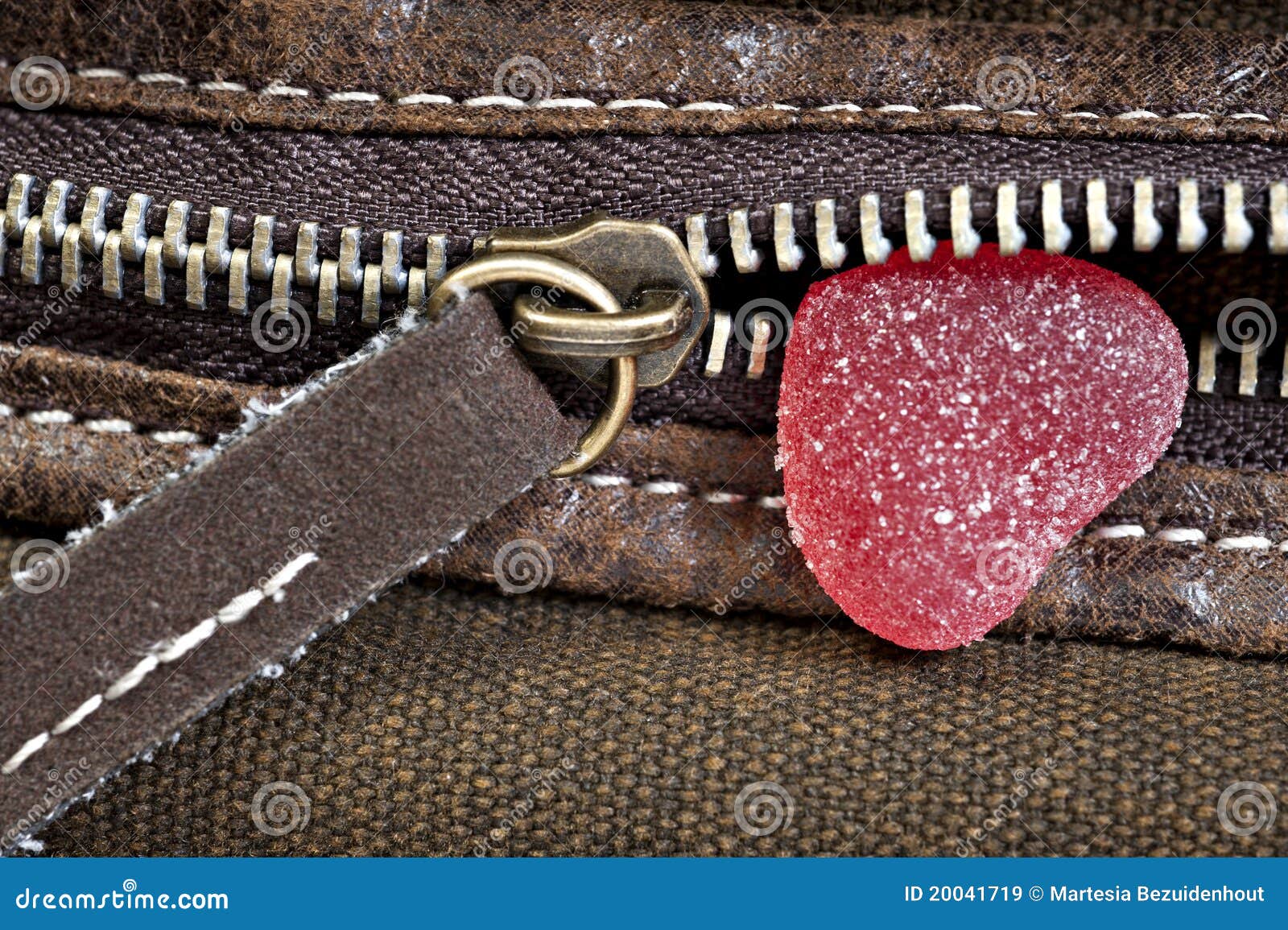 Heart Shaped Sweet and Zipper Stock Image - Image of background, shaped: 20041719