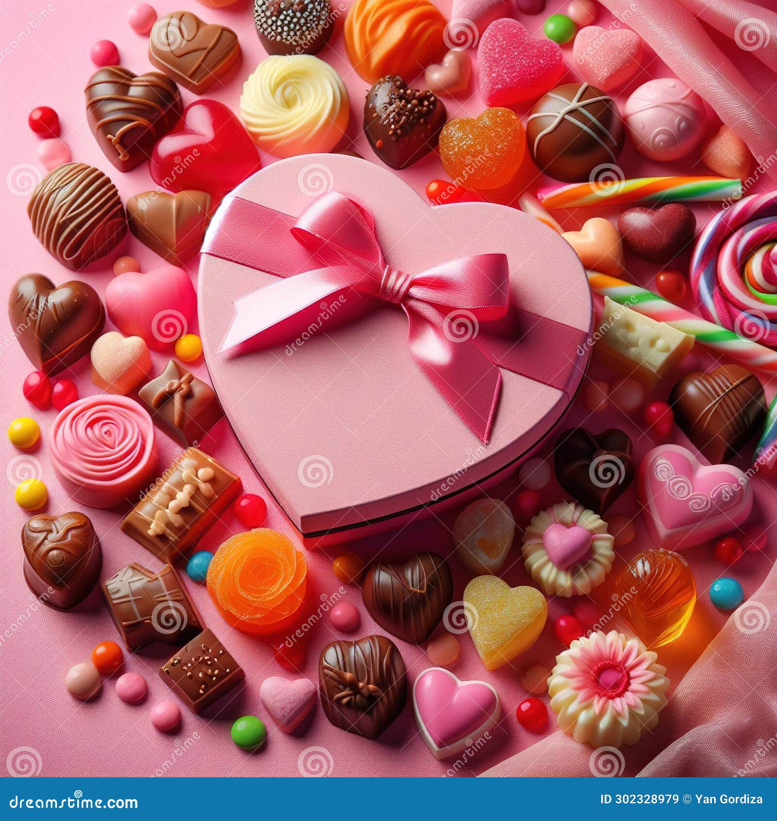 Heart-shaped Sweets for Valentine S Day. Generative AI Stock Image ...