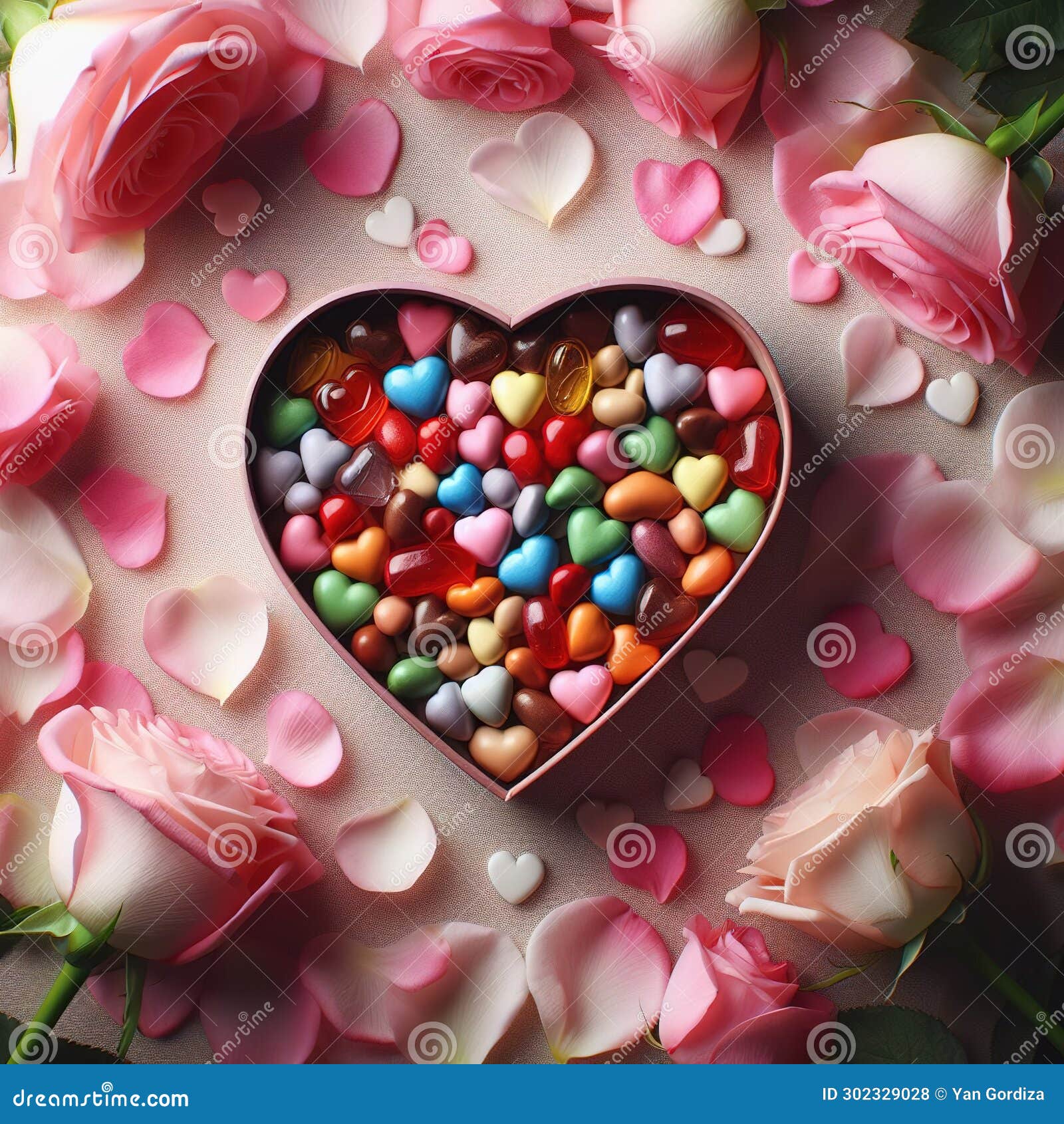 Heart-shaped Sweets for Valentine S Day. Generative AI Stock Photo ...