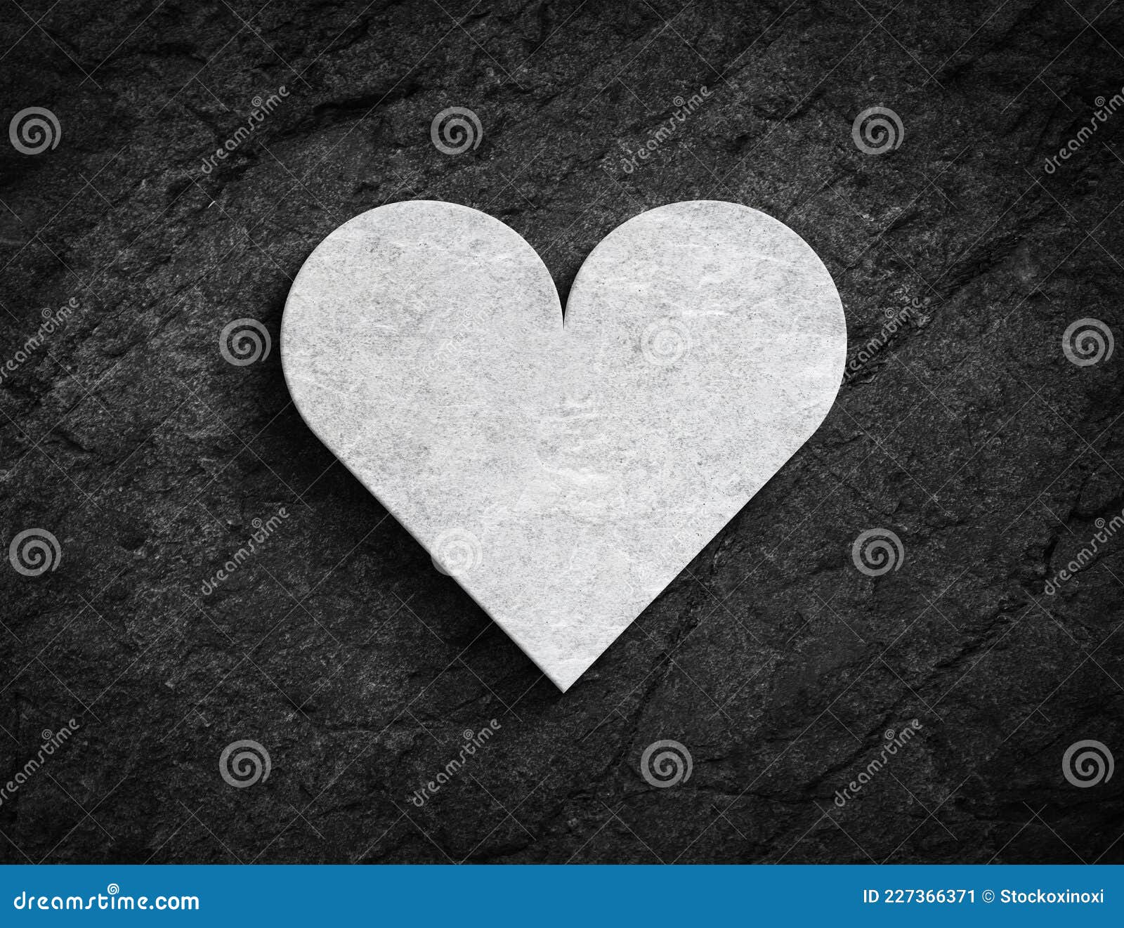Heart Shaped Symbol Black Stone Wall Stock Illustration - Illustration ...