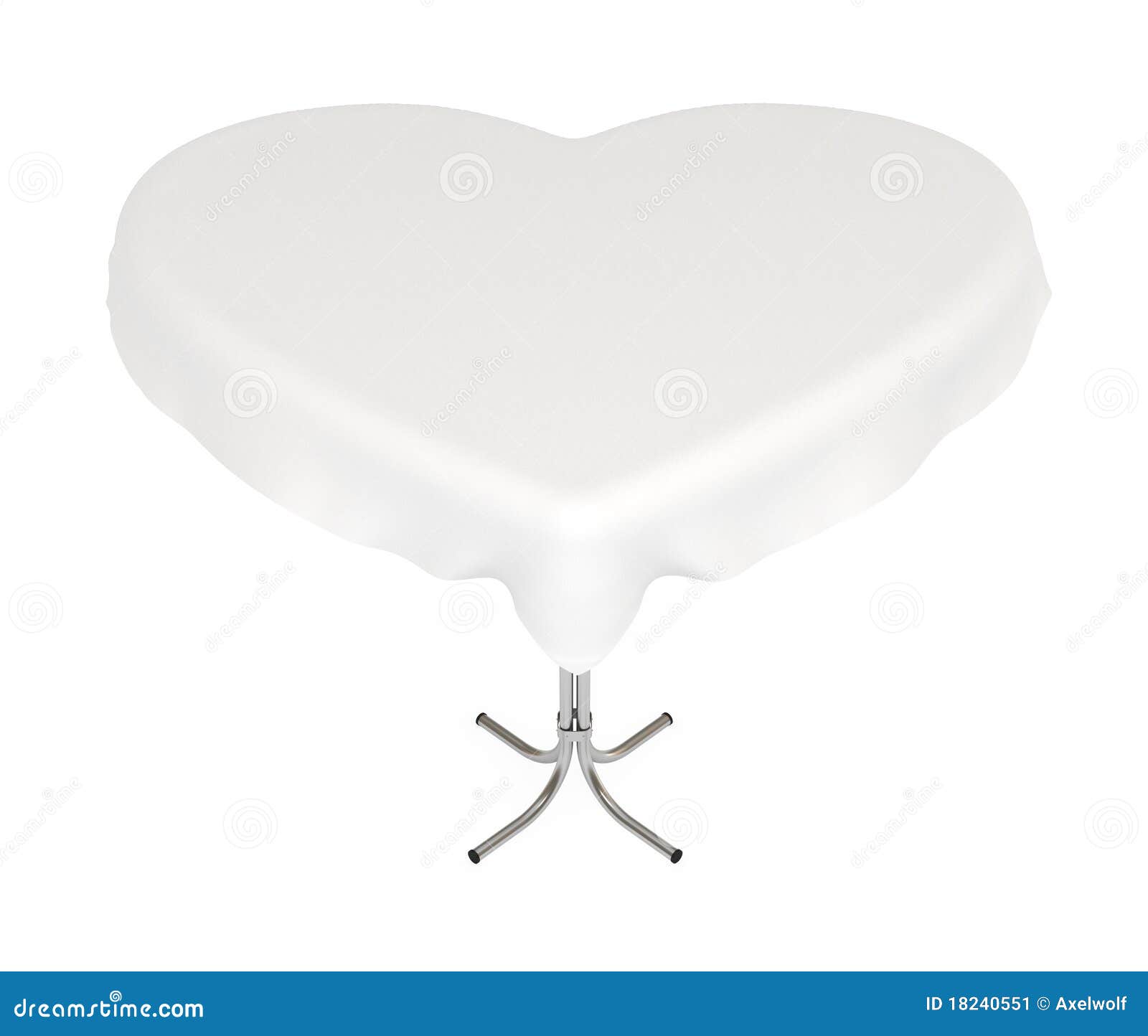 Heart-shaped Table with Cloth, with Clipping Path Stock Illustration ...