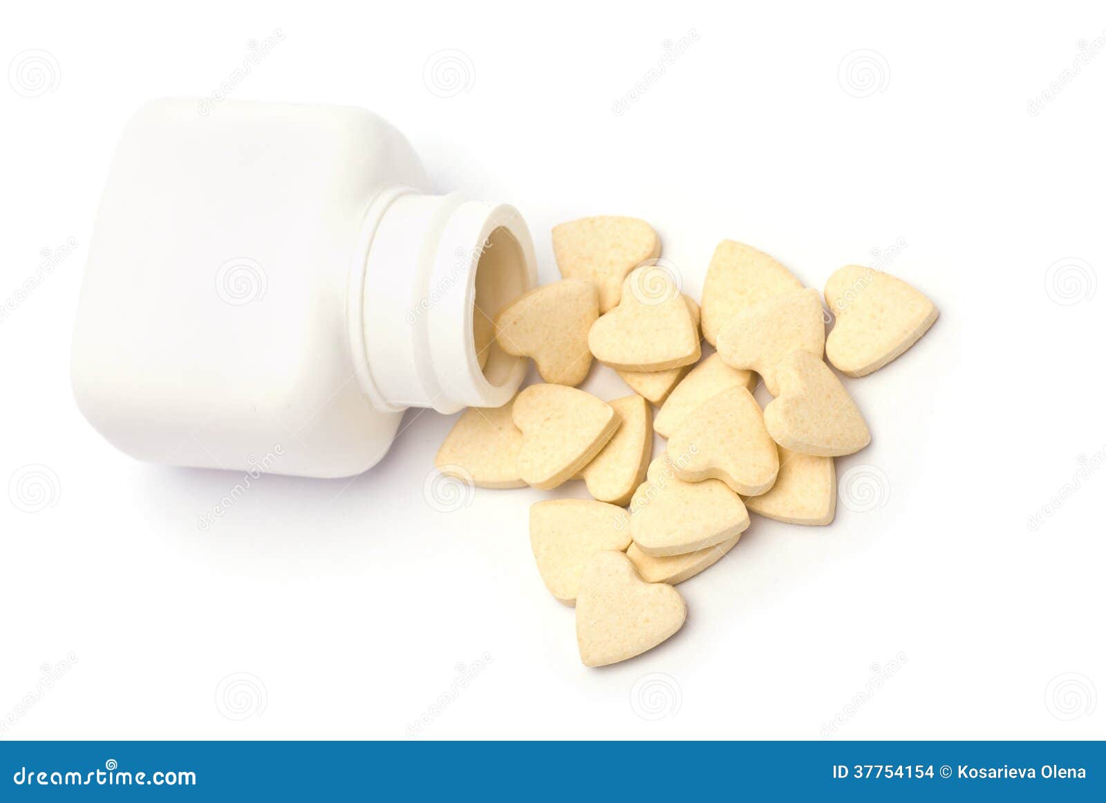 Heart-shaped Tablets stock photo. Image of vitamin, therapy - 37754154