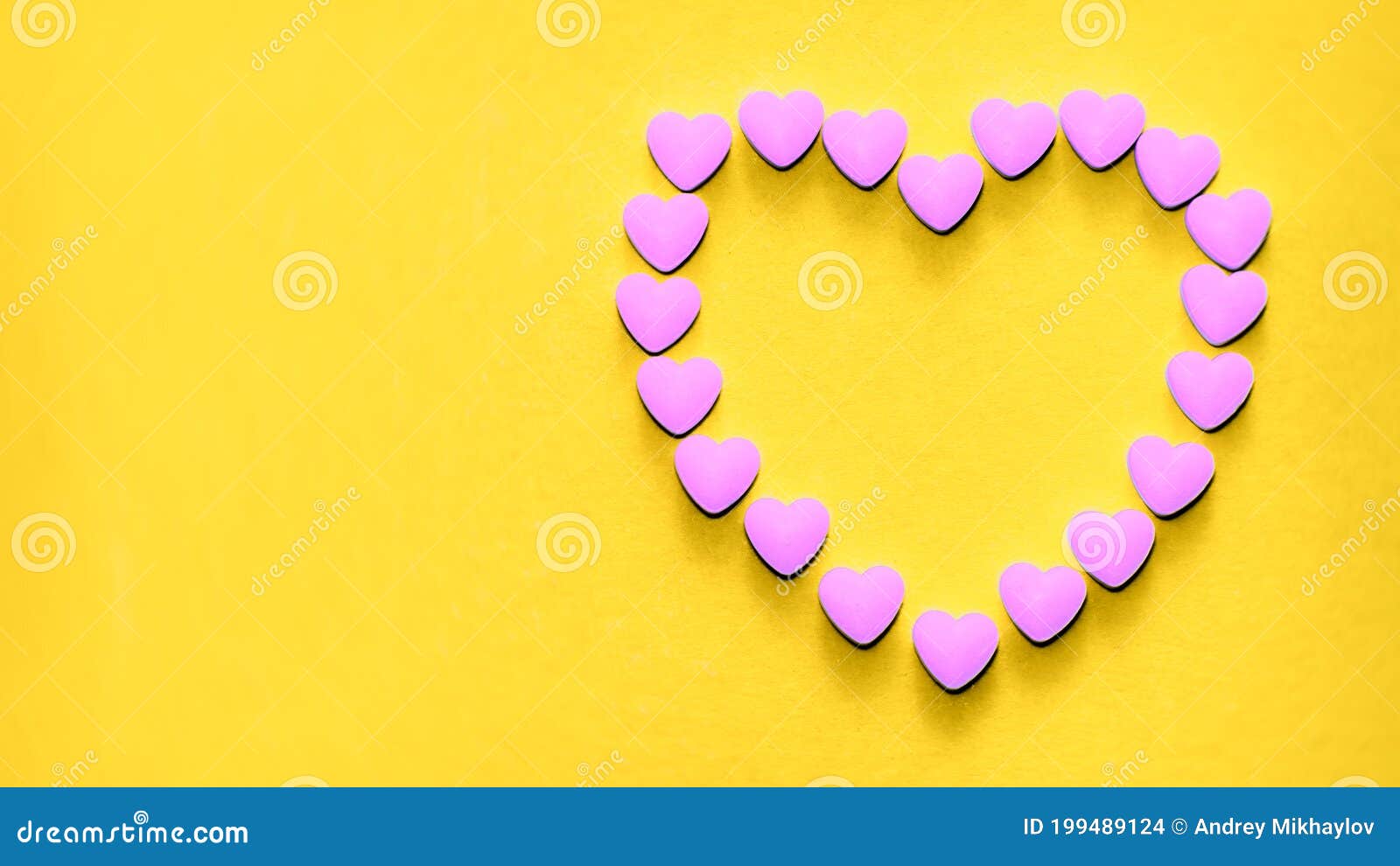 Heart-shaped Tablets that Form a Heart Shape on a Yellow Background ...