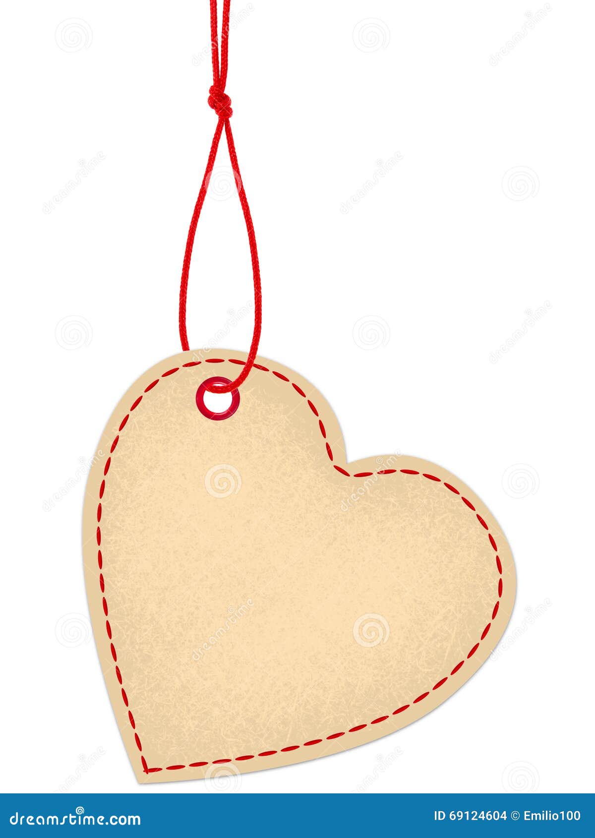 Heart shaped tag stock illustration. Illustration of knot - 69124604