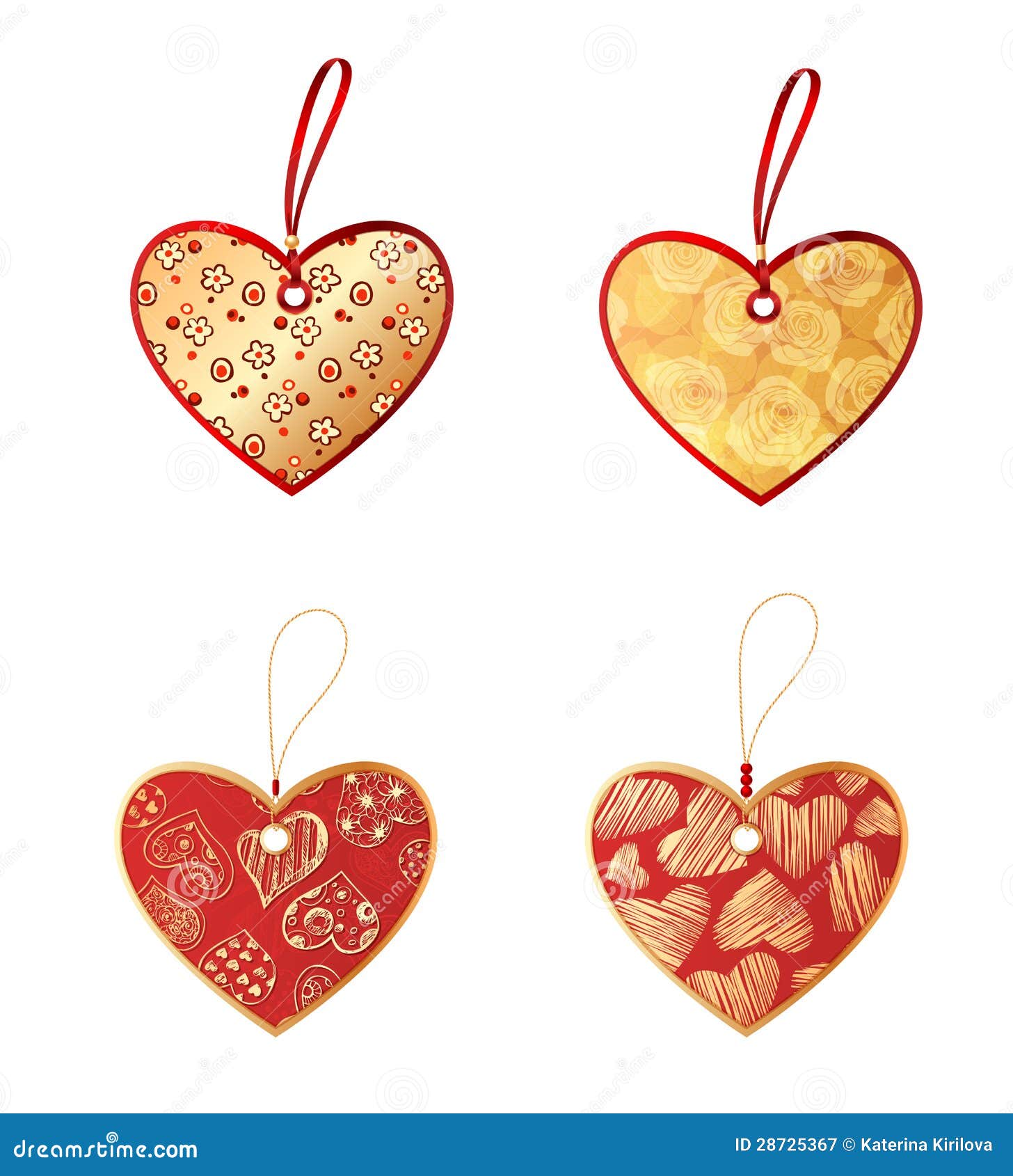 Heart shaped tags stock vector. Illustration of card - 28725367