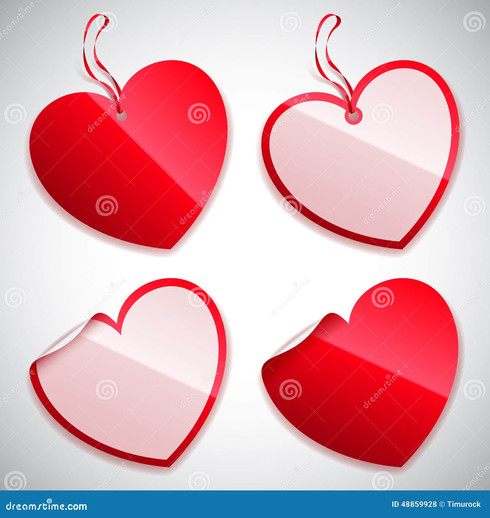 Heart Shaped Tags stock vector. Illustration of present - 48859928