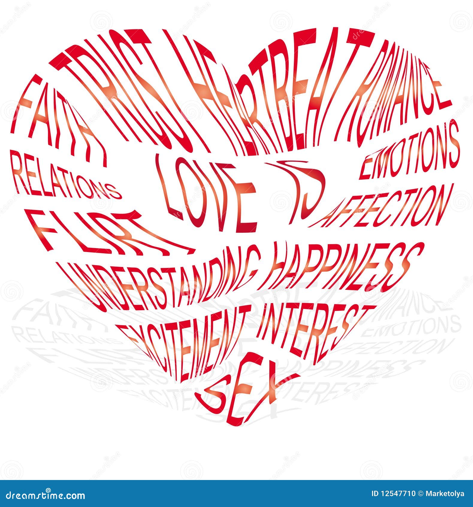 Heart-shaped Text about What Love is Stock Vector - Illustration of ...