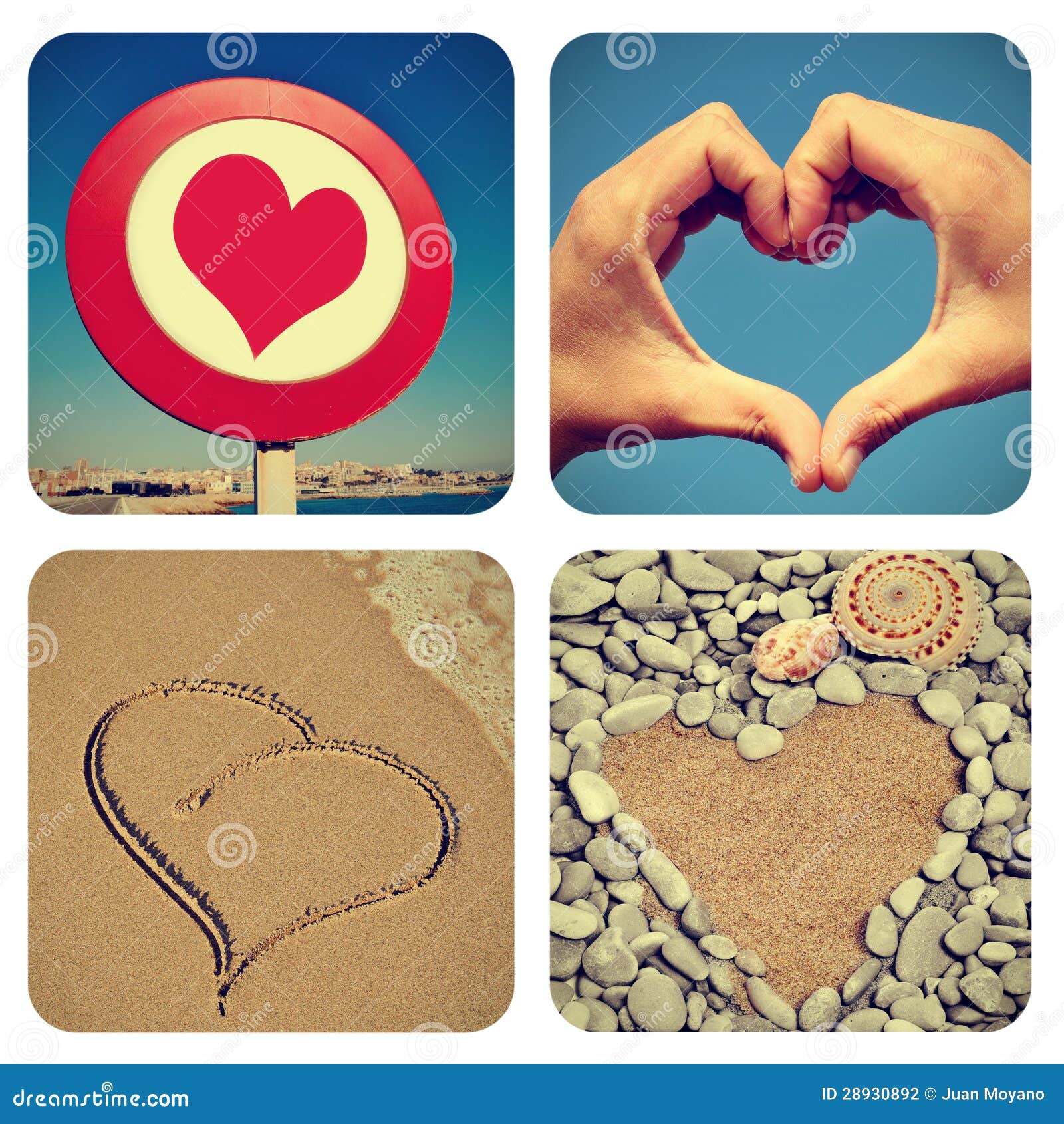 Heart-shaped Things Collage Stock Photo - Image of celebration, pebbles ...