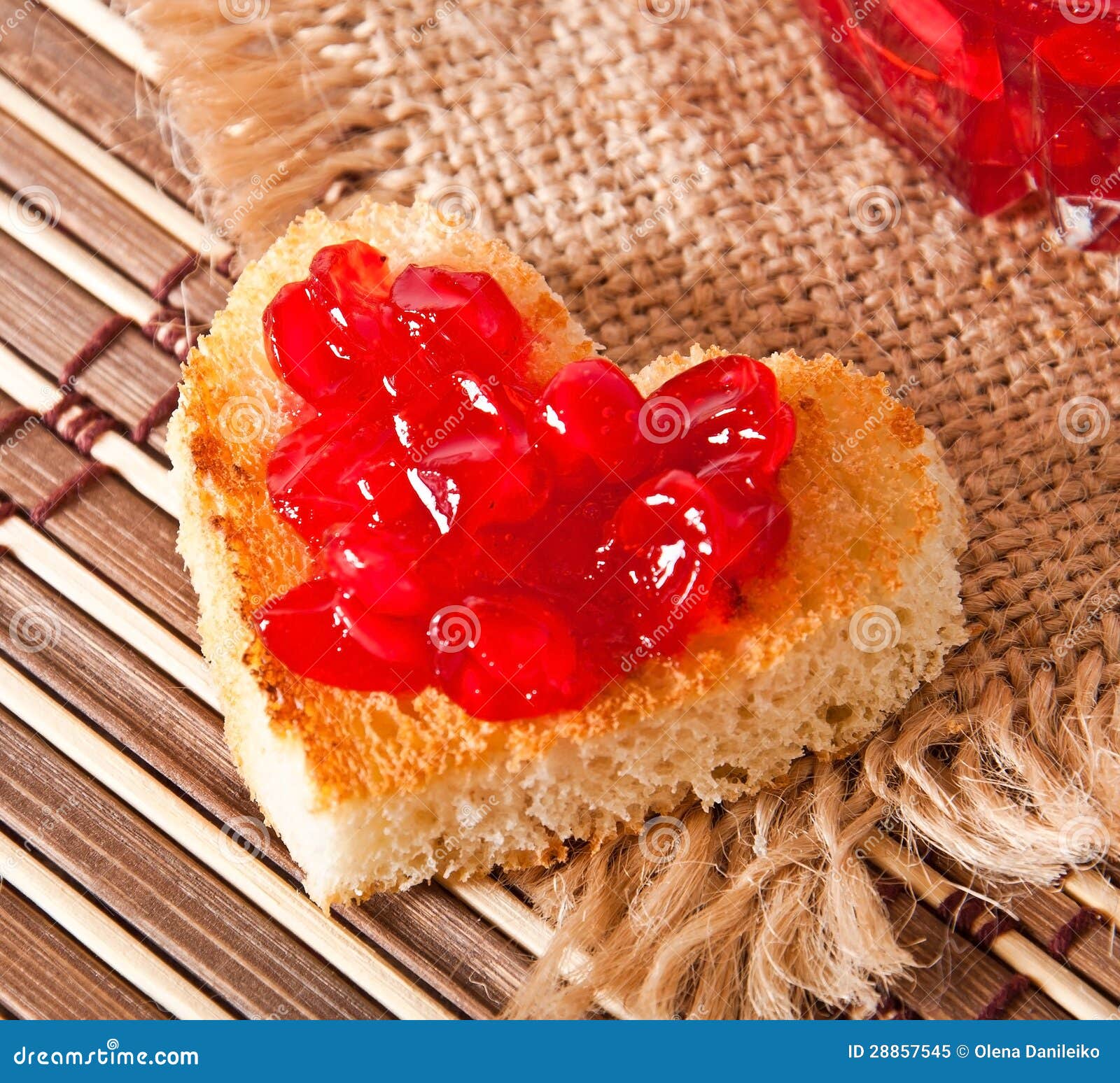 Heart-shaped toast stock image. Image of sweet, breakfast - 28857545