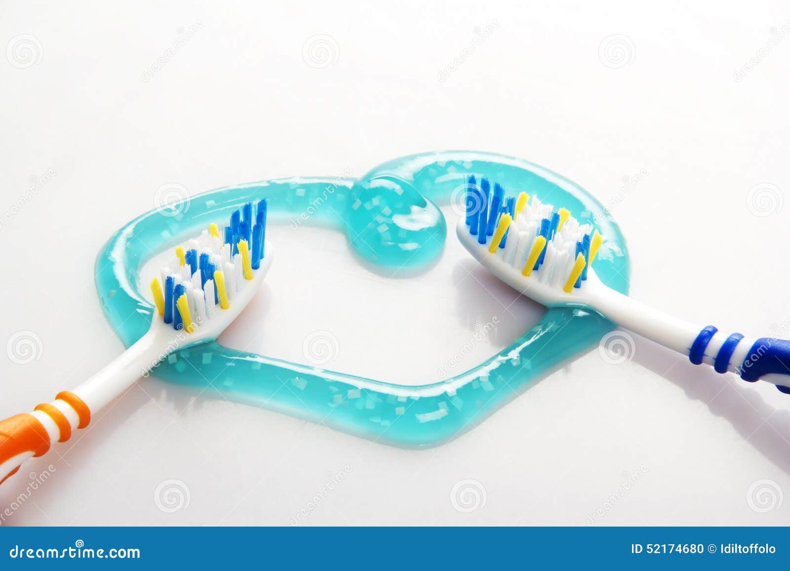 Heart Shaped Toothpaste stock photo. Image of healthcare - 52174680