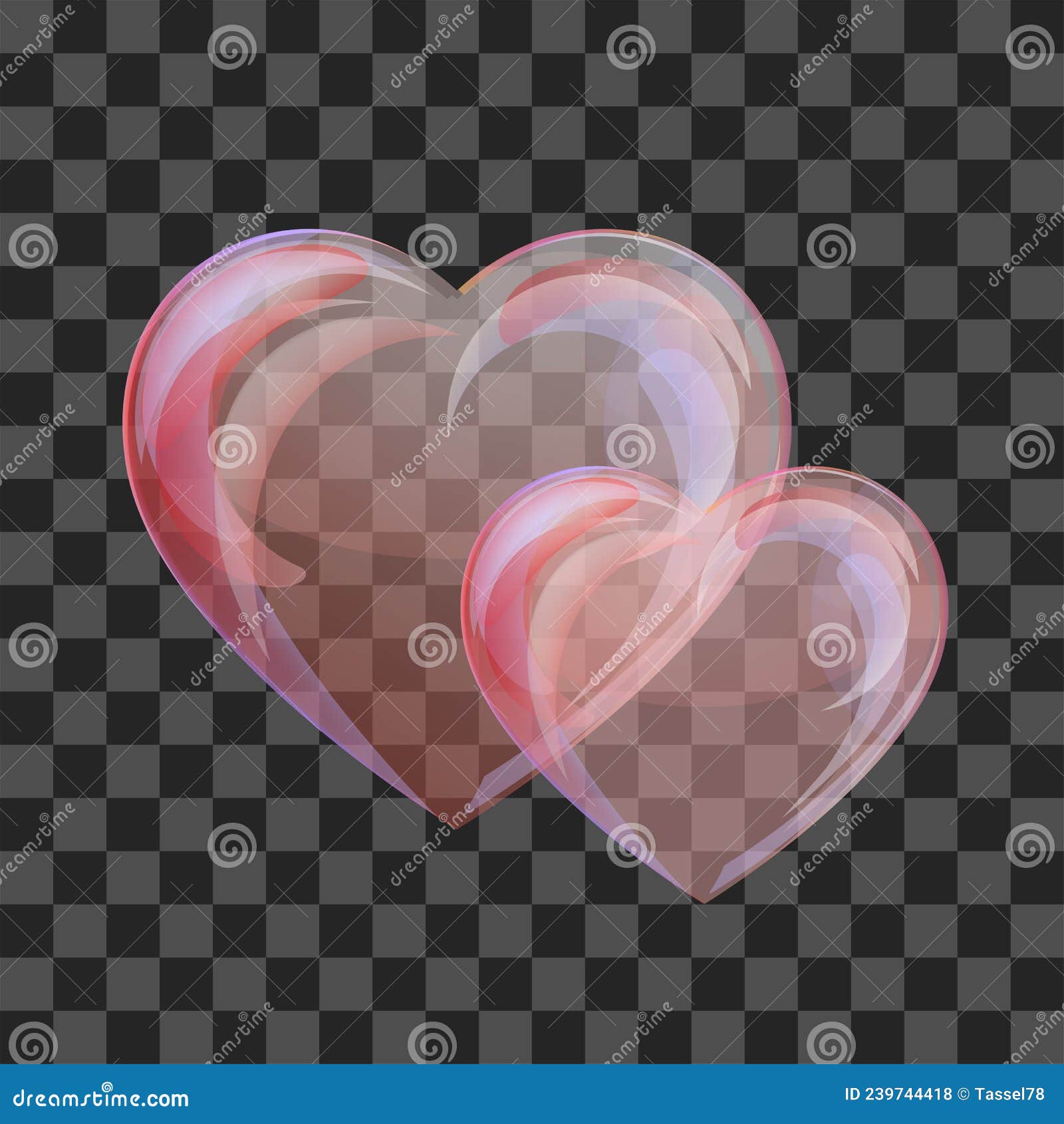 Heart-shaped Transparent Clean Realistic Soap Water Bubble. Vector ...