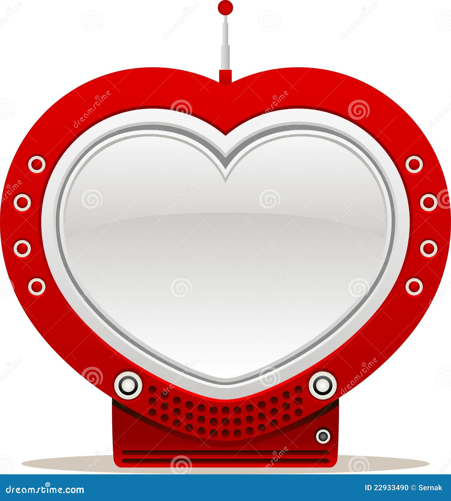 Heart shaped tv stock vector. Illustration of communication - 22933490