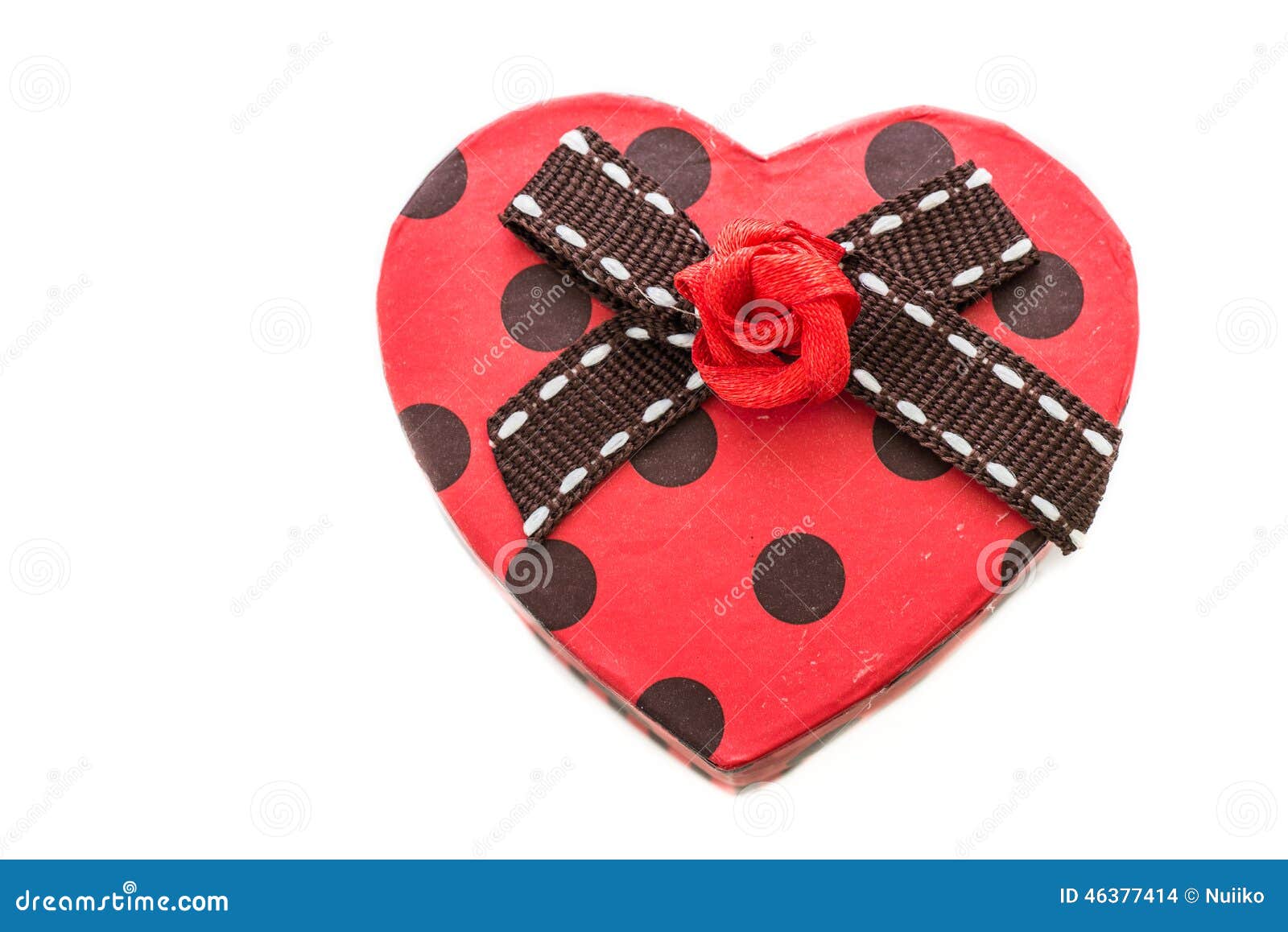 Heart Shaped Valentines Day Gift Box Isolated Stock Photo - Image of ...