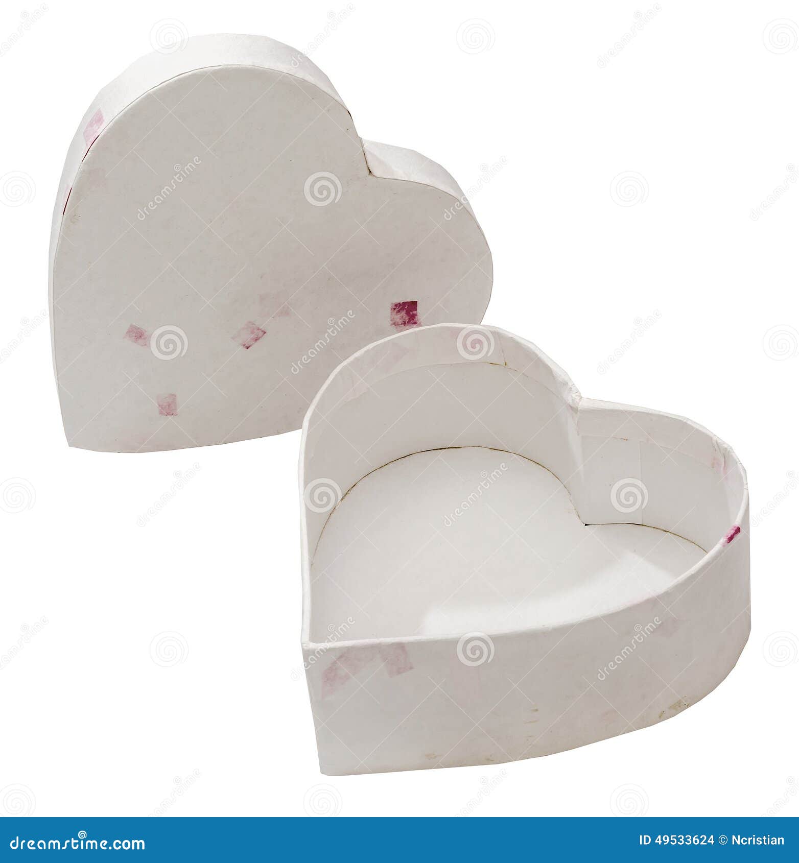 Heart Shaped Valentines Day White Box, Close Up, Isolated Stock Photo ...