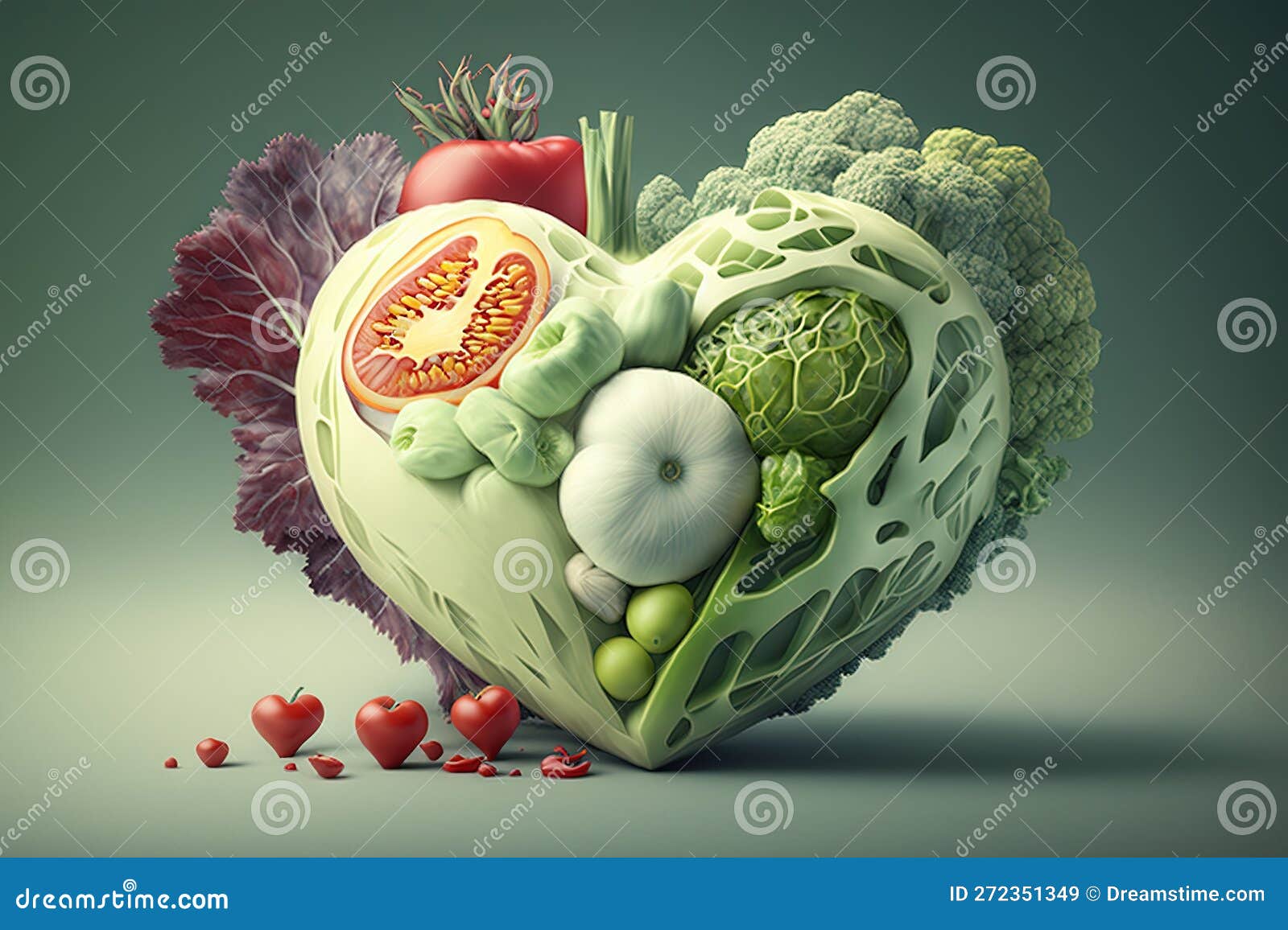 A Heart - Shaped Vegetable Arrangement with a Variety of Vegetables ...