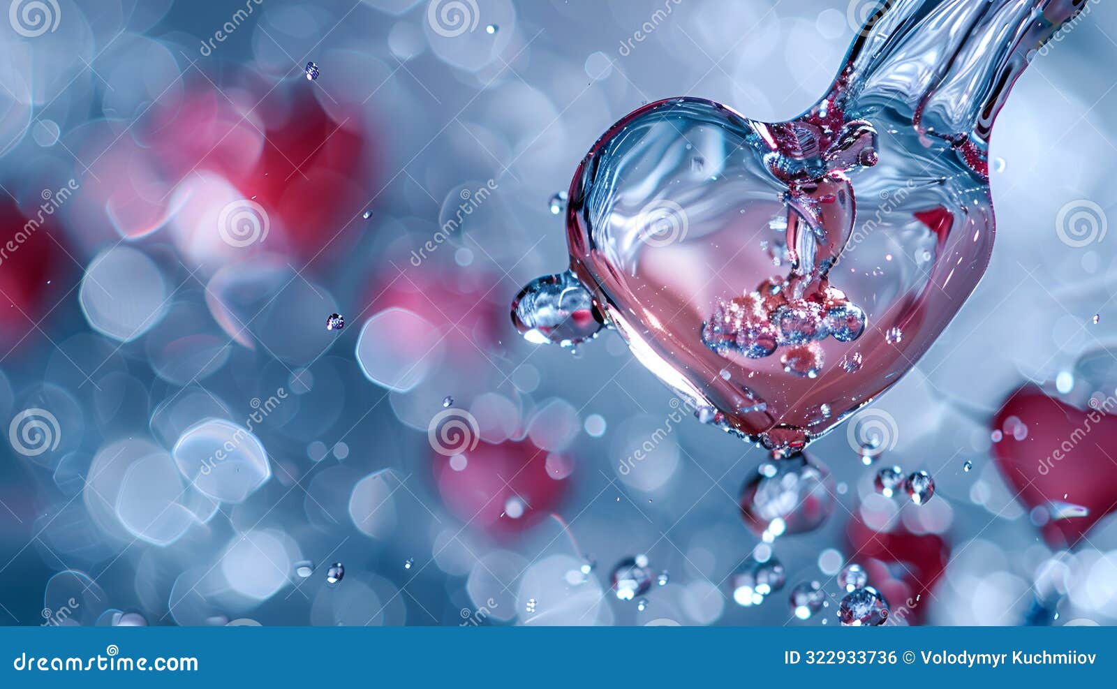 Heart shaped water drops stock illustration. Illustration of water ...