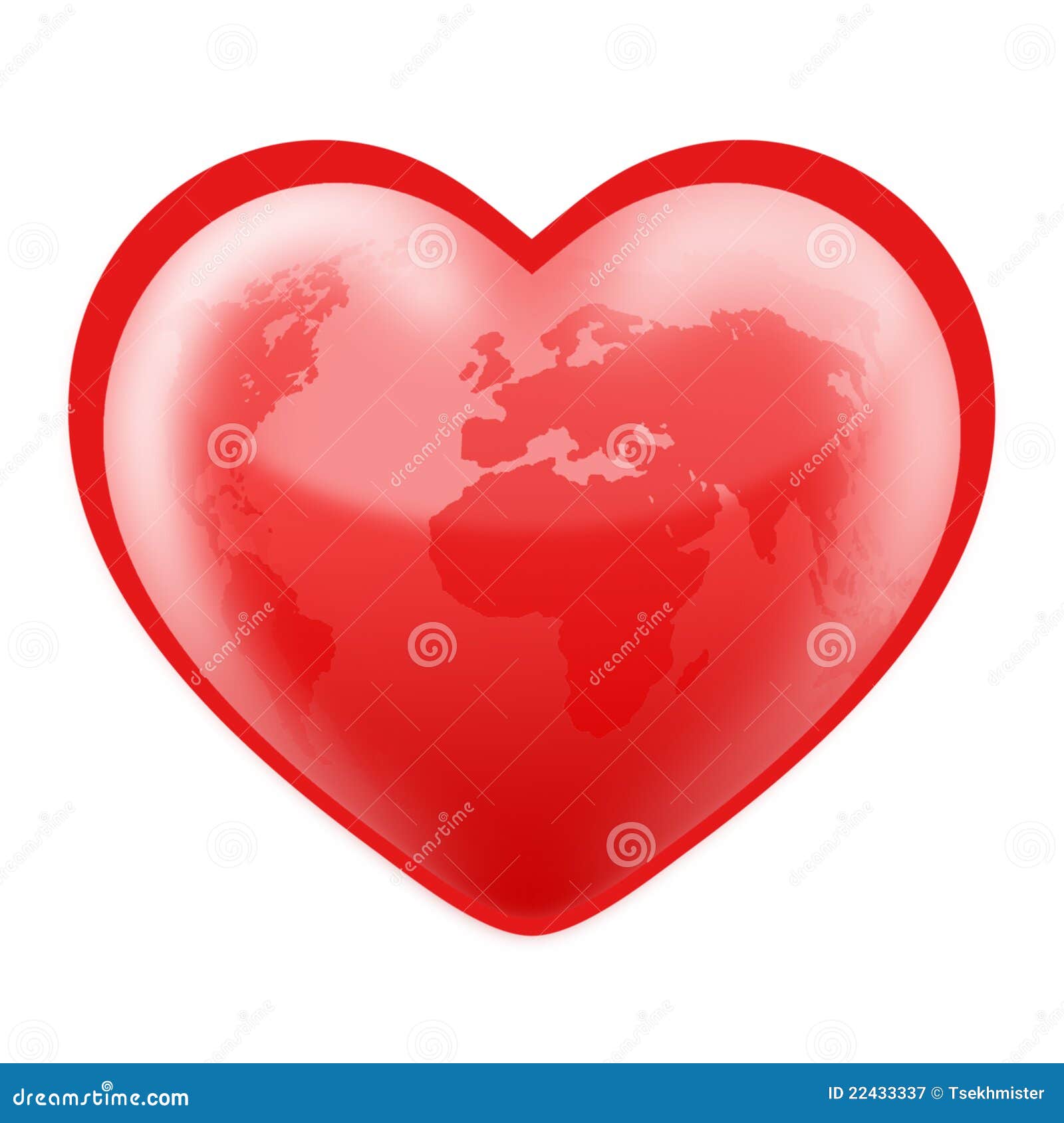 Heart Shaped World stock illustration. Illustration of white - 22433337