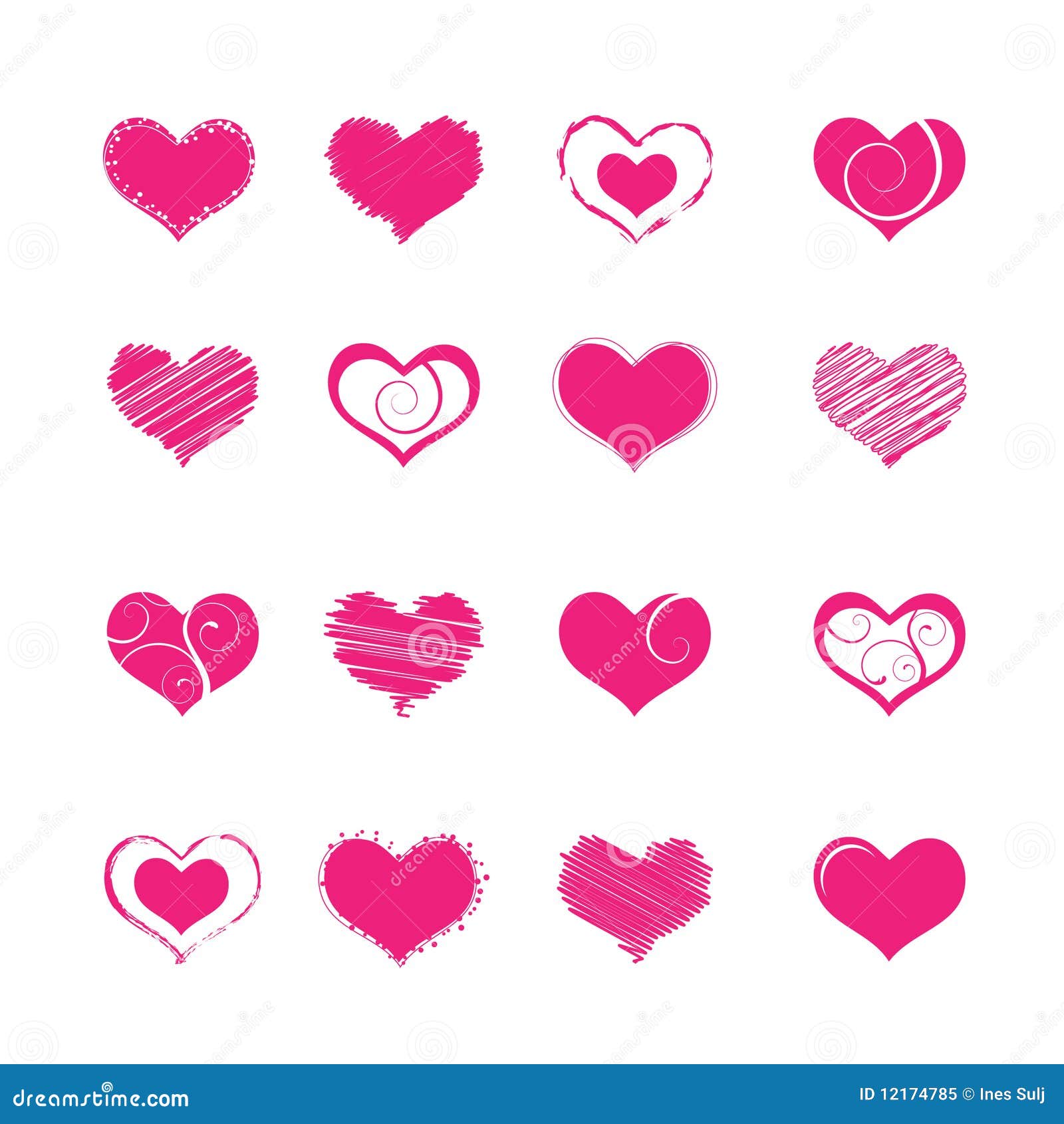 Heart shapes stock vector. Illustration of white, heart - 12174785