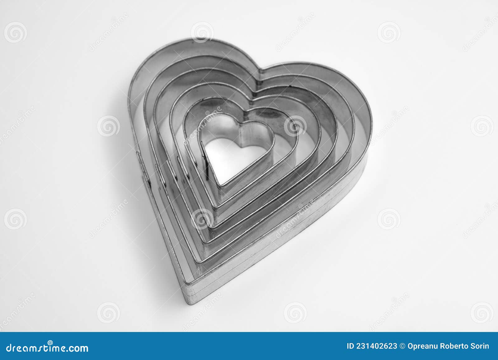 Heart Shapes Made of Metallic Sheet Stock Image - Image of empty ...
